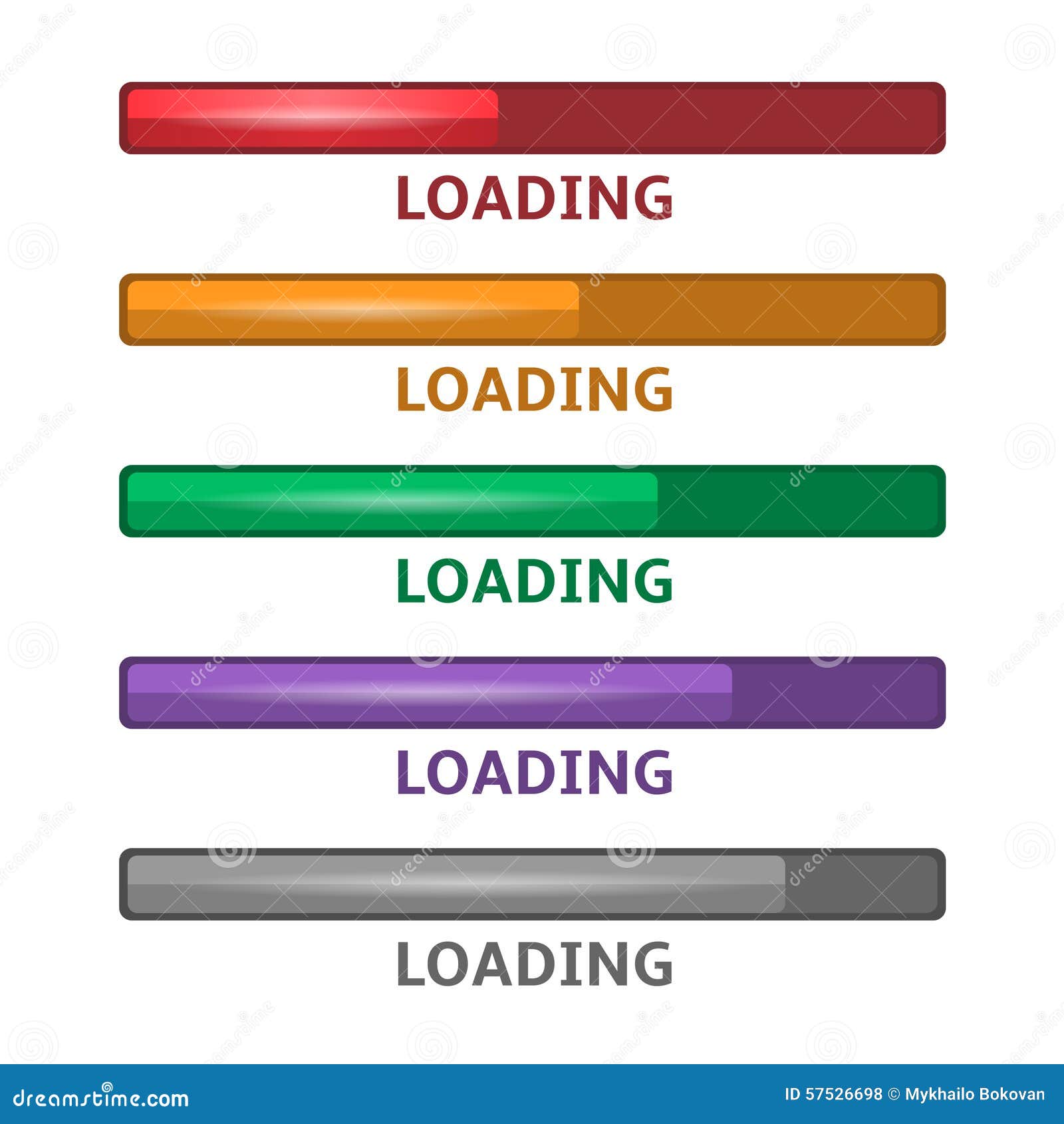 Loading bars stock vector. Illustration of process, computer - 57526698