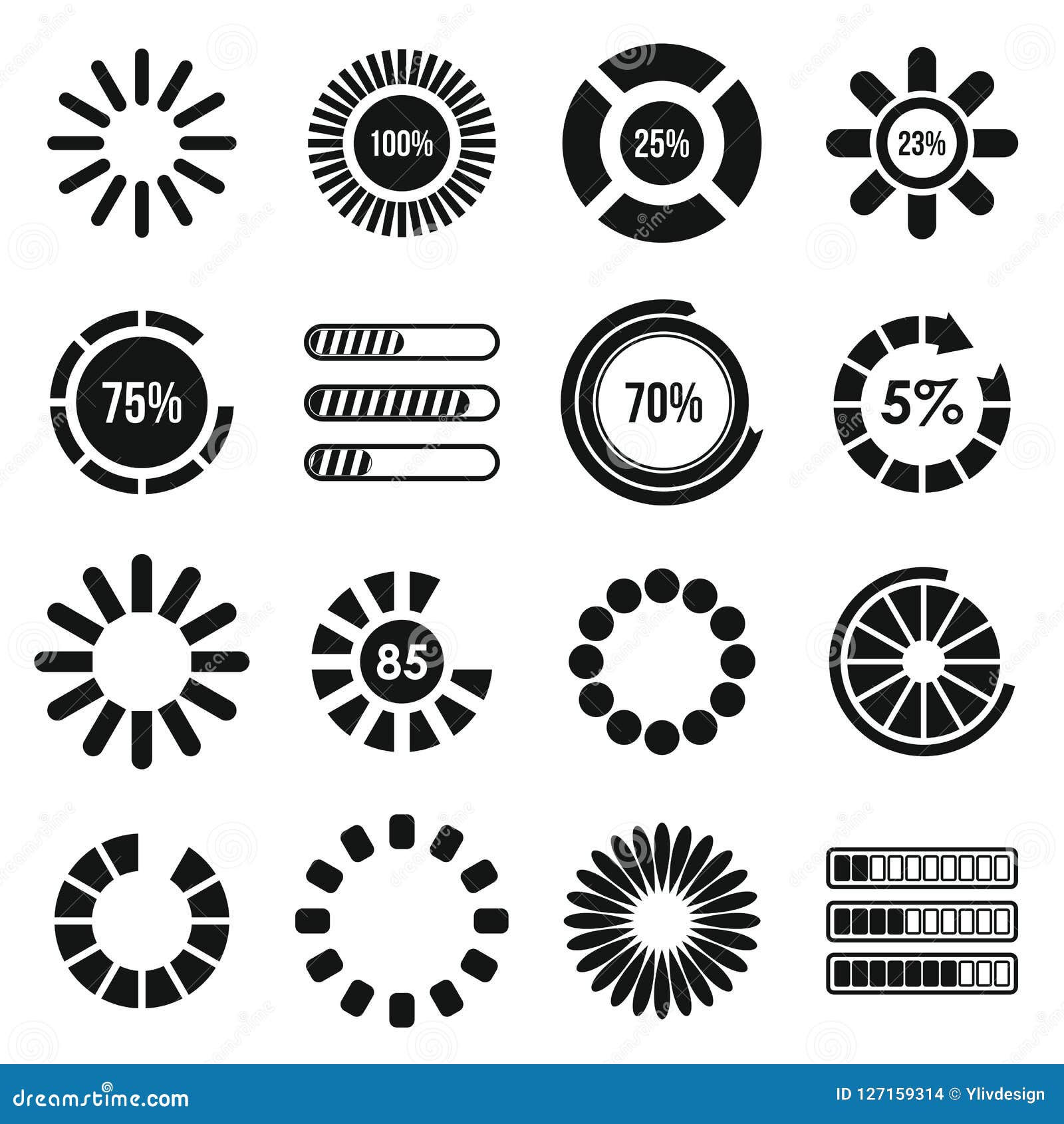 Loading Bars and Preloaders Icons Set Stock Illustration - Illustration ... Loading Bars and Preloaders Icons Set Stock Illustration - Illustration ...