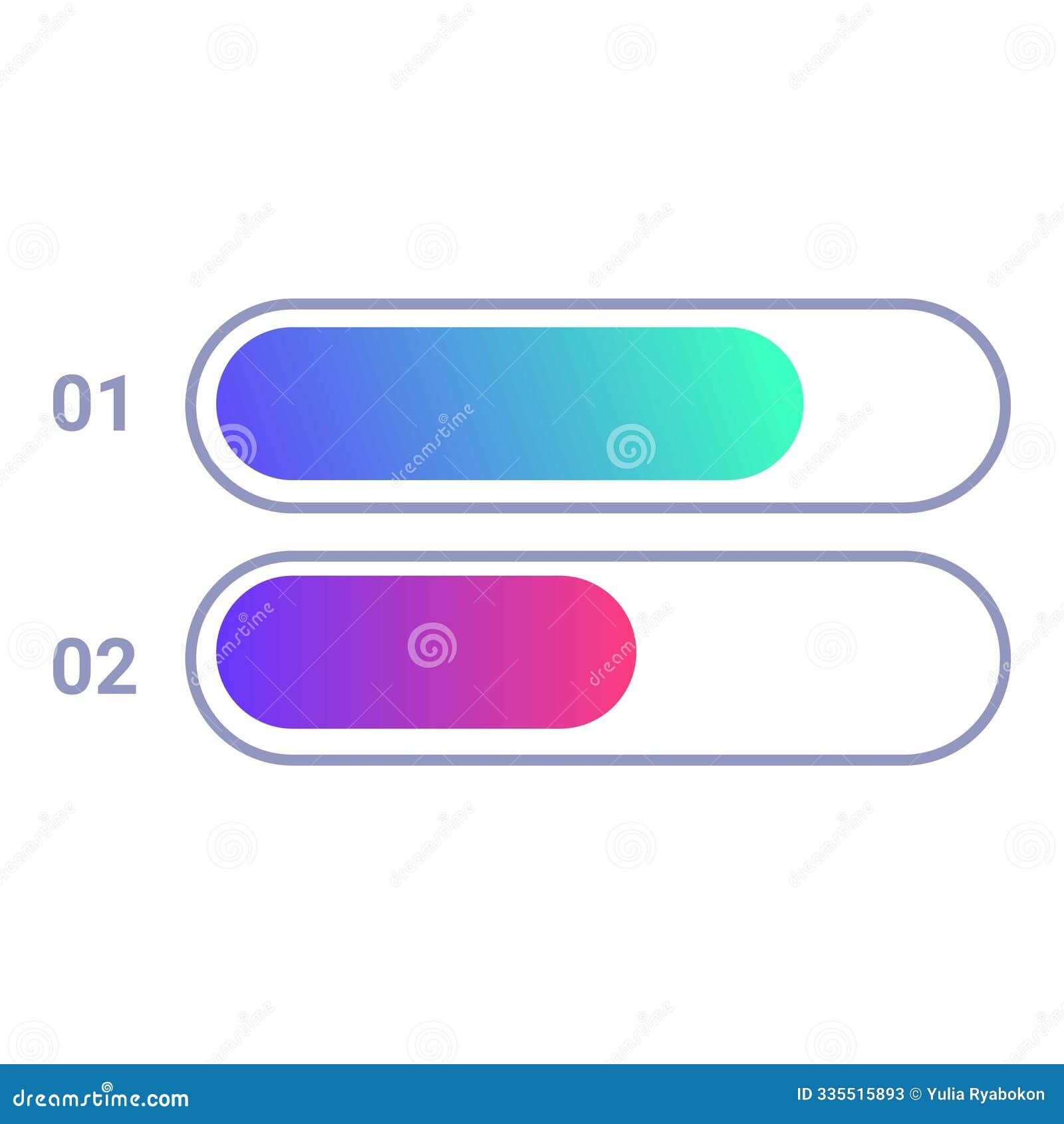 Loading Bars Showing Progress Status from Low To High Percentage Stock ...