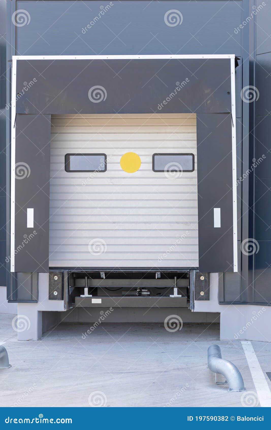 Loading Bay Cargo Door stock photo. Image of industrial - 197590382