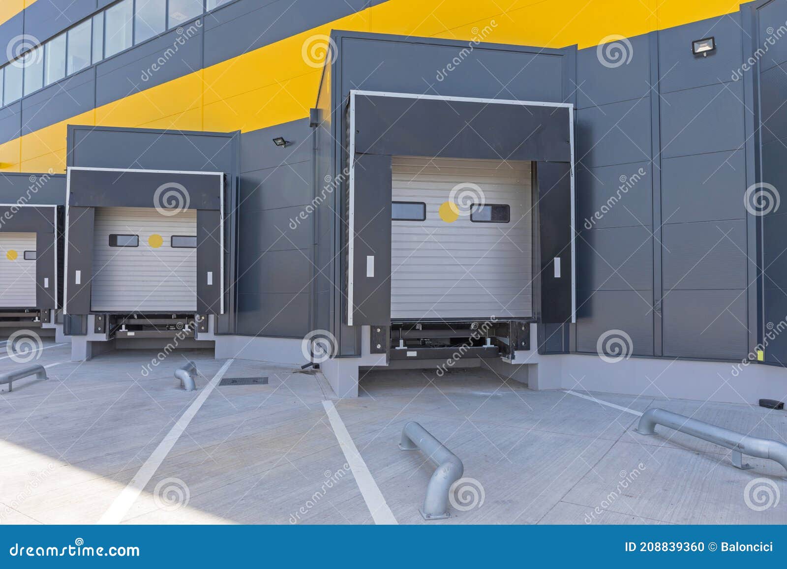 Loading Bay Doors stock photo. Image of dock, exterior - 208839360