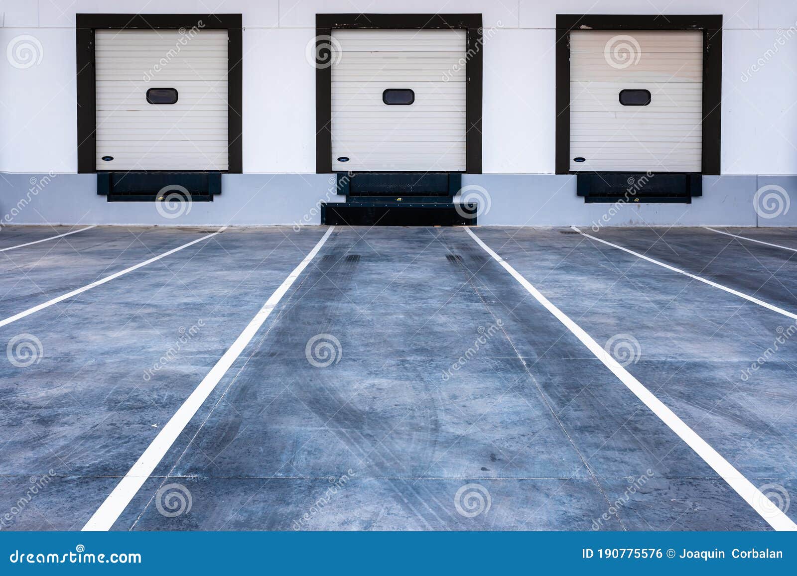 Loading Bays for Trucks in a Modern Merchandise Shipping Company Stock ...