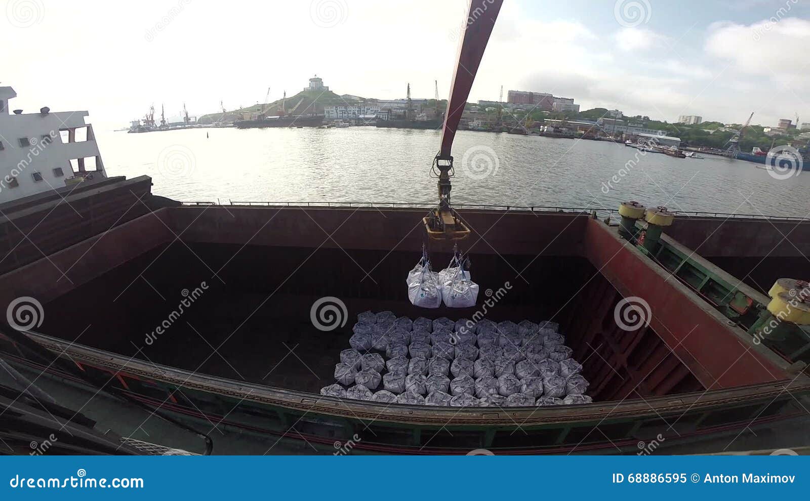 Loading big bag stock video. Video of detrainment, factory - 68886595