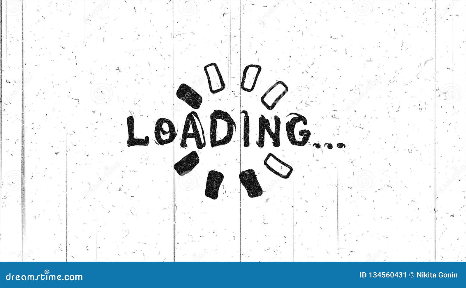 Loading Black Text on White Handwriting Illustration Stock Illustration ...