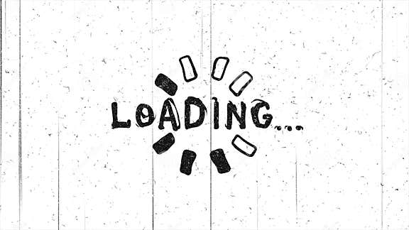 Loading Black Text on White Handwriting Illustration Stock Illustration ...