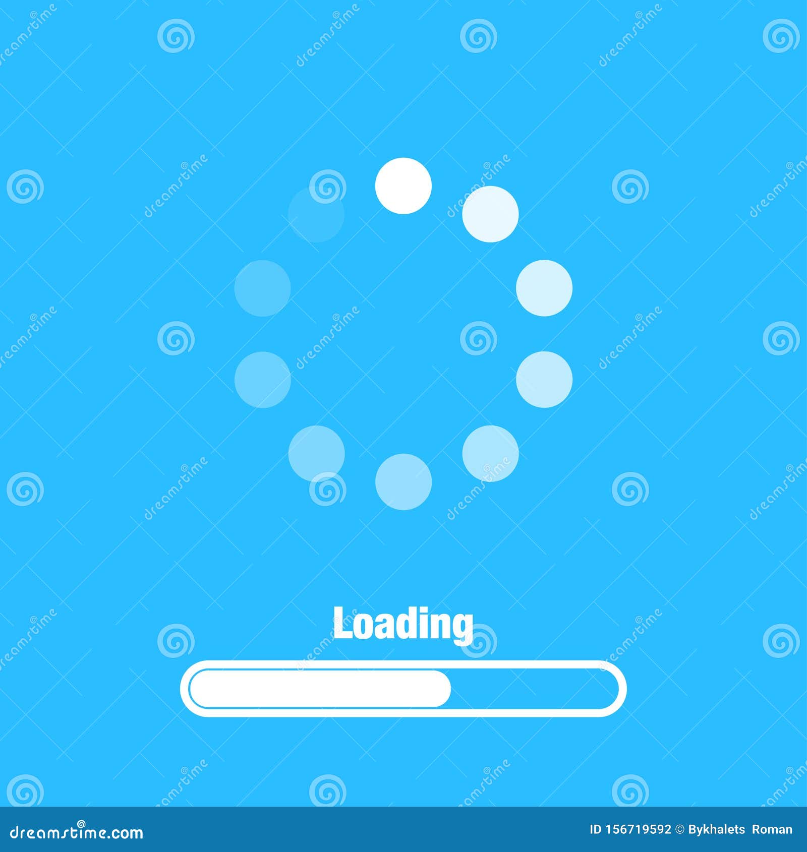 Loading. Blue Background. Upgrade Process. Internet Technology. Update ...