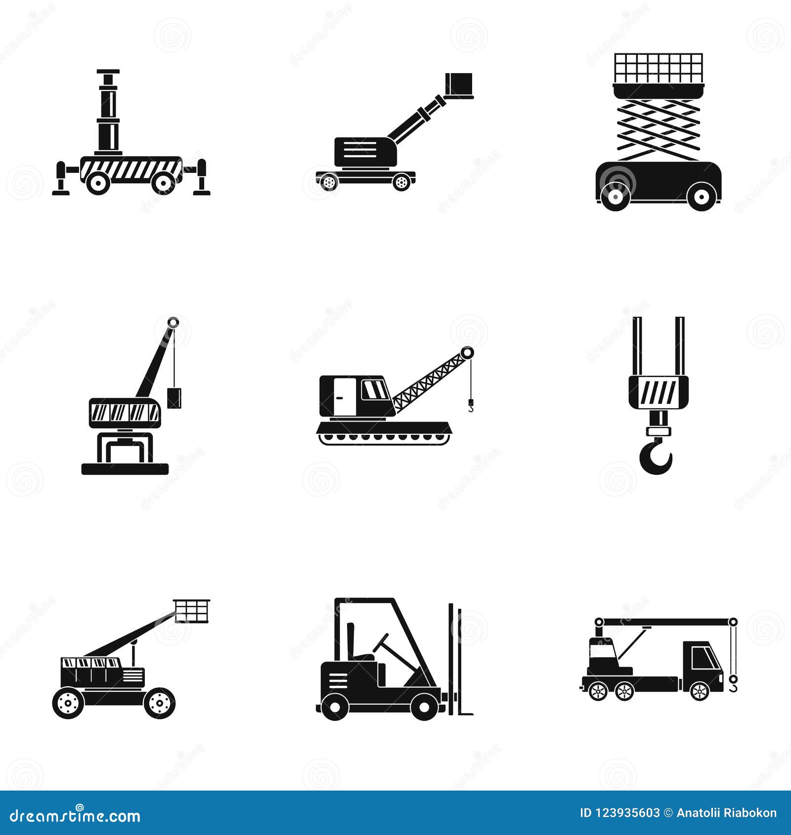 Loading Box Icons Set, Simple Style Stock Vector - Illustration of home ...