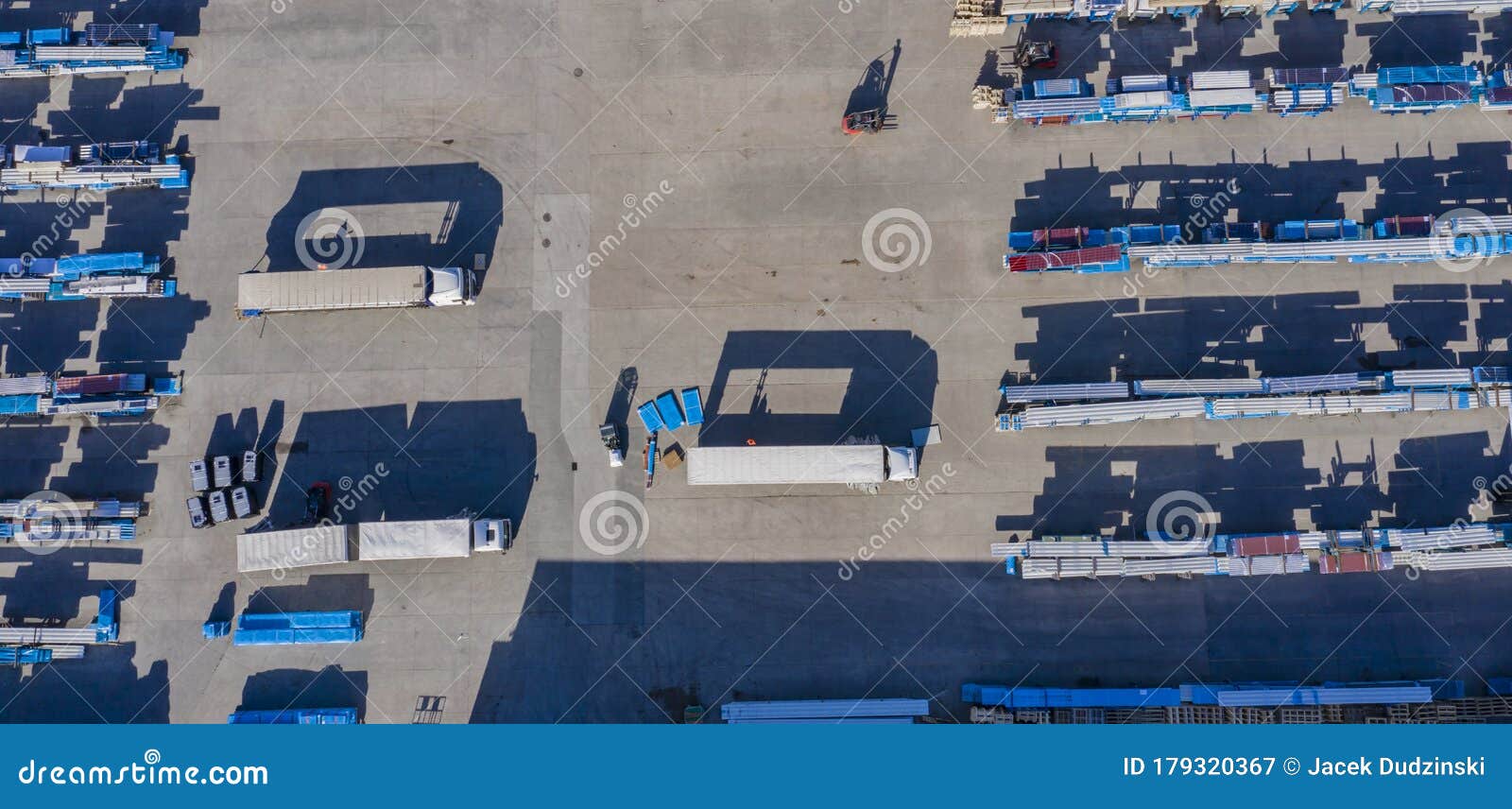 Loading Boxes at Pallet with Forklift in Cargo Container, Warehouse ...