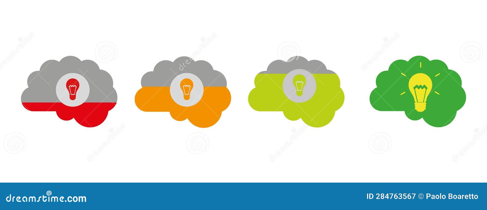 Loading Brain Icon. Progress Loading Bar of Wisdom. Brain Boost Symbol. Knowledge is Power Stock ...