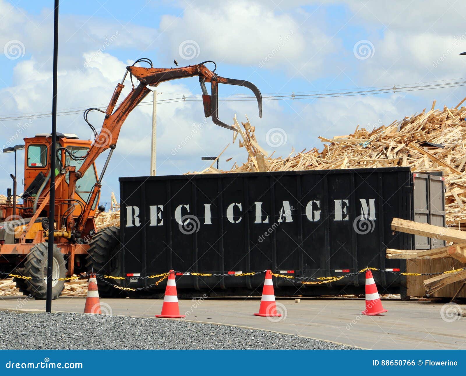 Loading of Broken Pallets in Container Editorial Photo - Image of ...