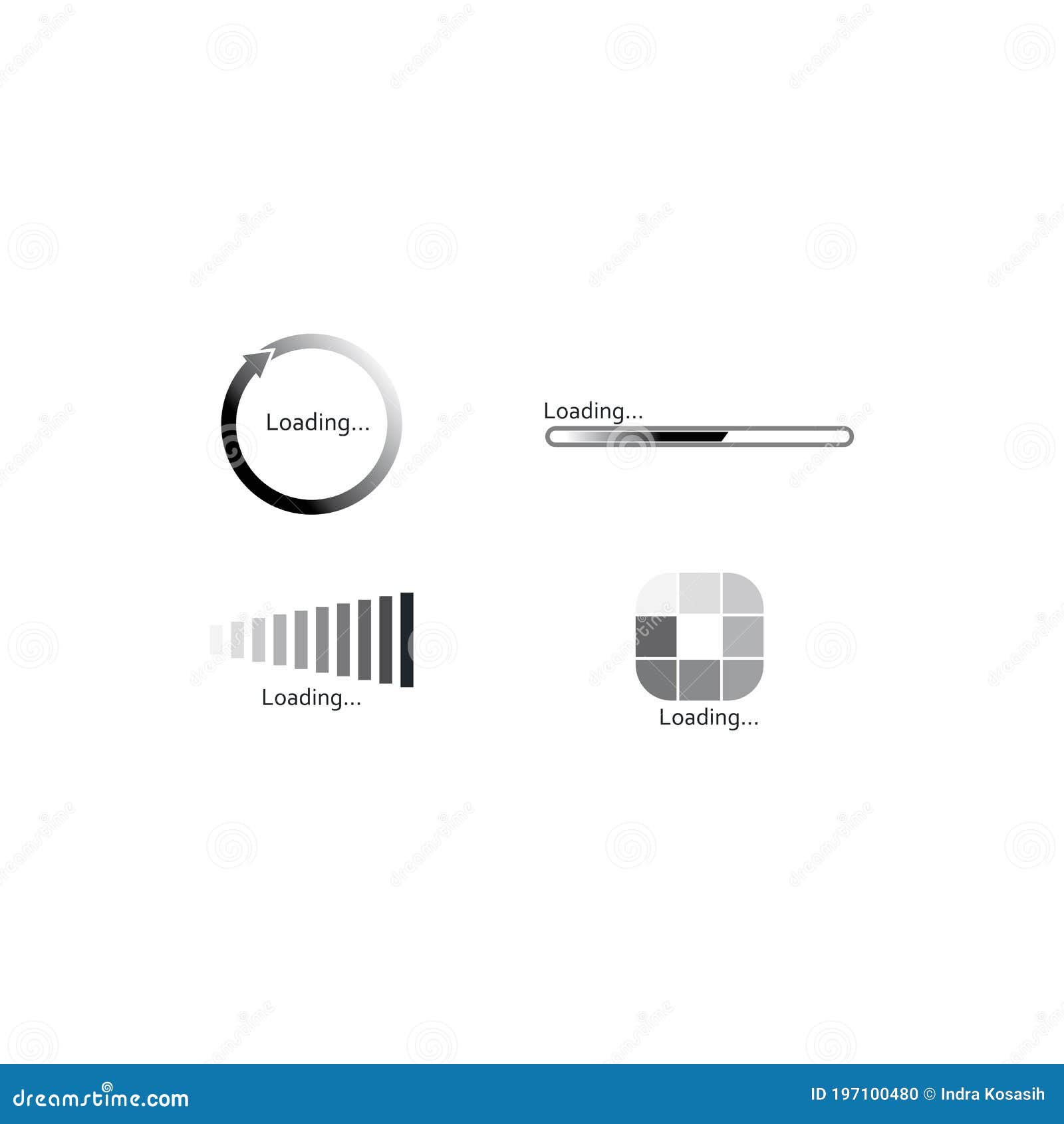 Loading or Buffering Icon Logo Template Stock Vector - Illustration of ...