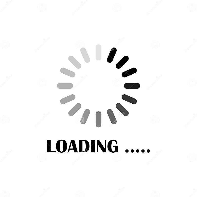 Loading or Buffering Icon Logo Stock Illustration - Illustration of ...