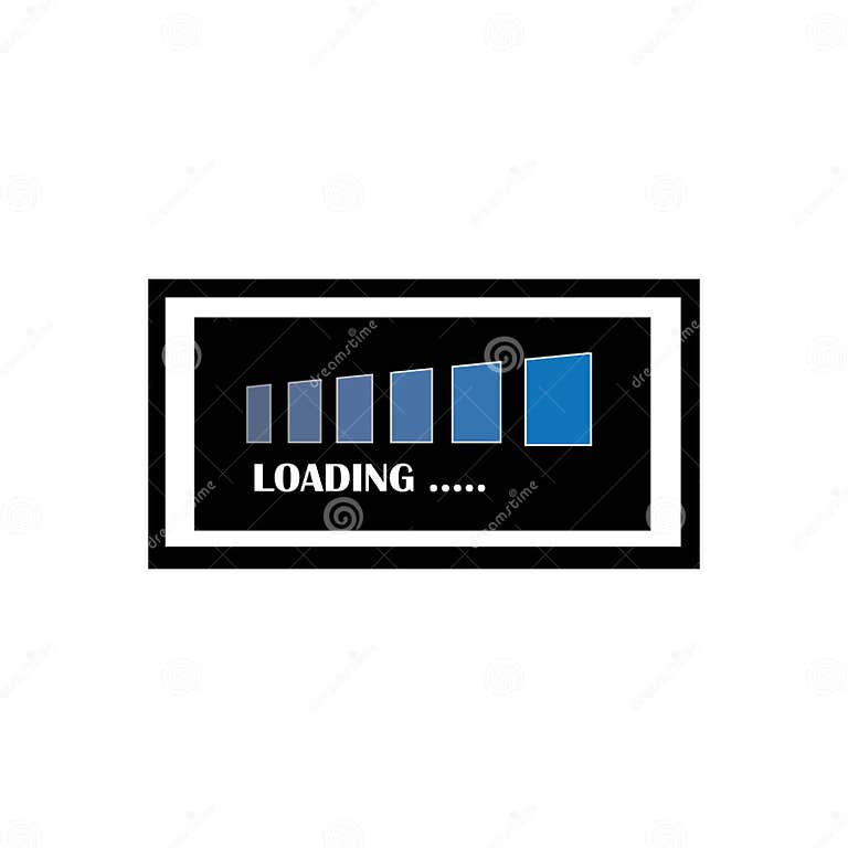 Loading or Buffering Icon Logo Stock Illustration - Illustration of ...