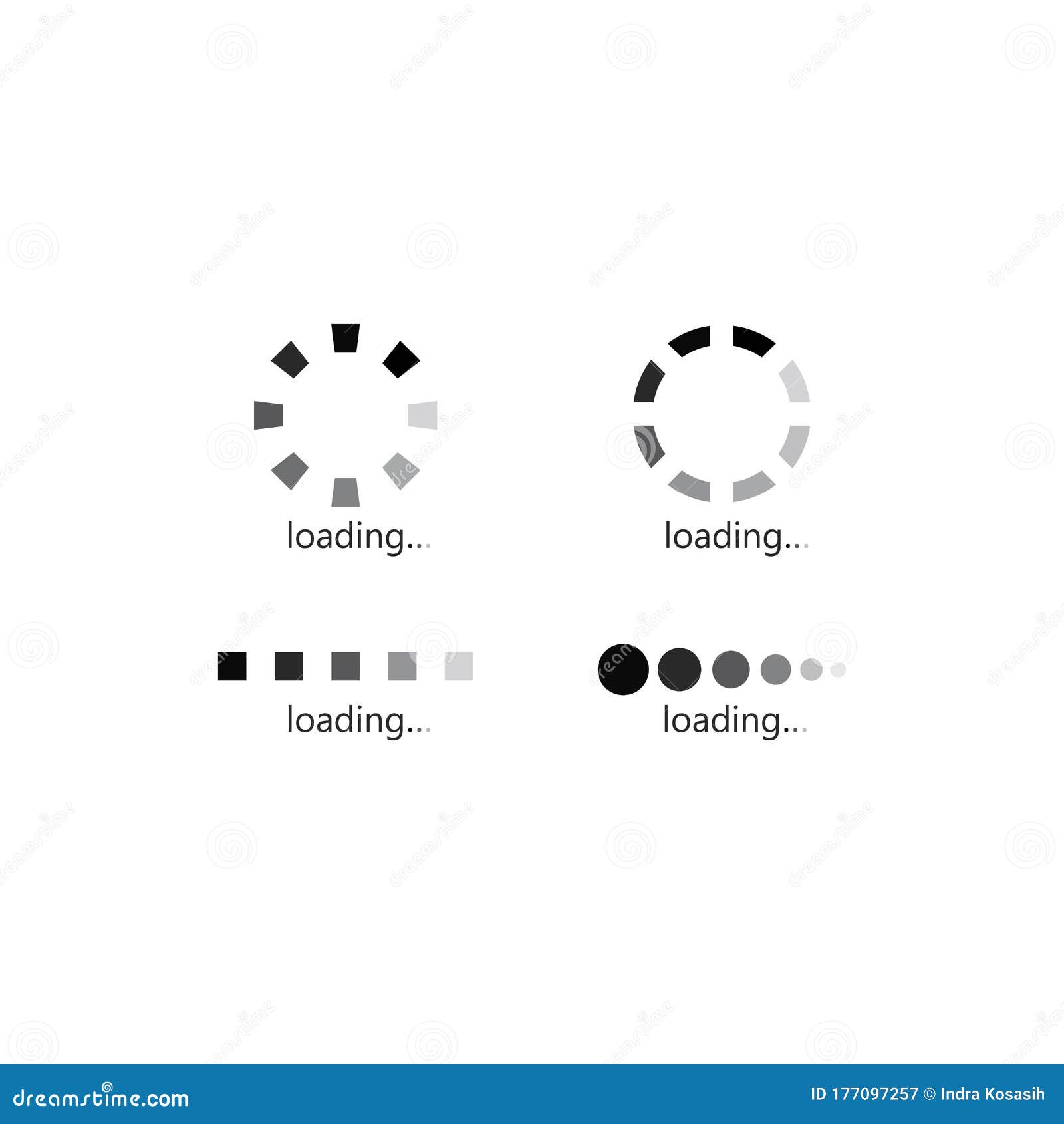 Loading or Buffering Icon Logo Template Stock Vector - Illustration of ...