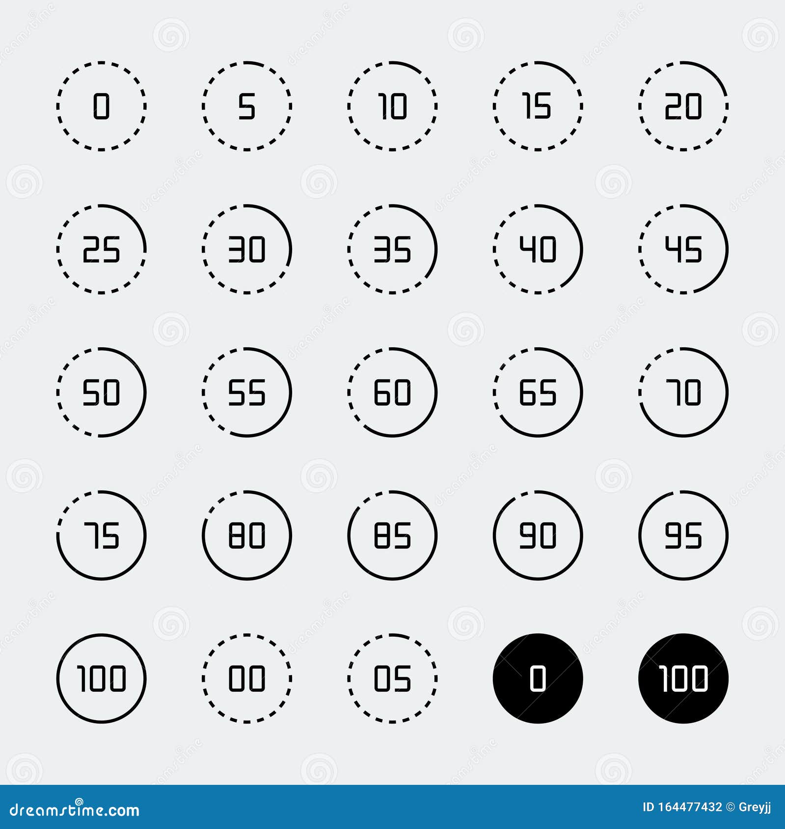 Progress Wheel Pie Charts Infographic Cartoon Vector | CartoonDealer ...