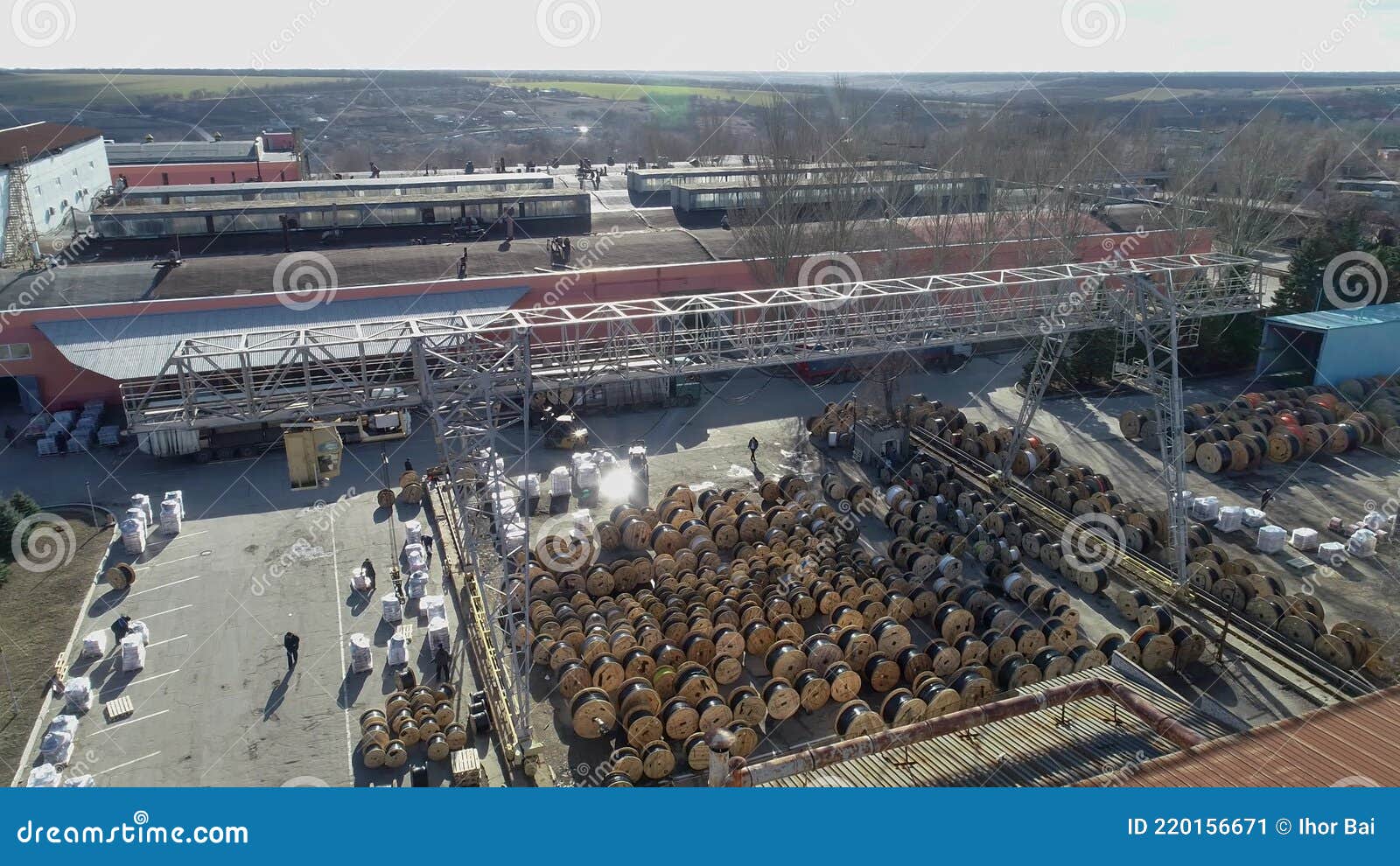 Loading a Cable into a Truck. Finished Cable Products, Babin with Cable ...