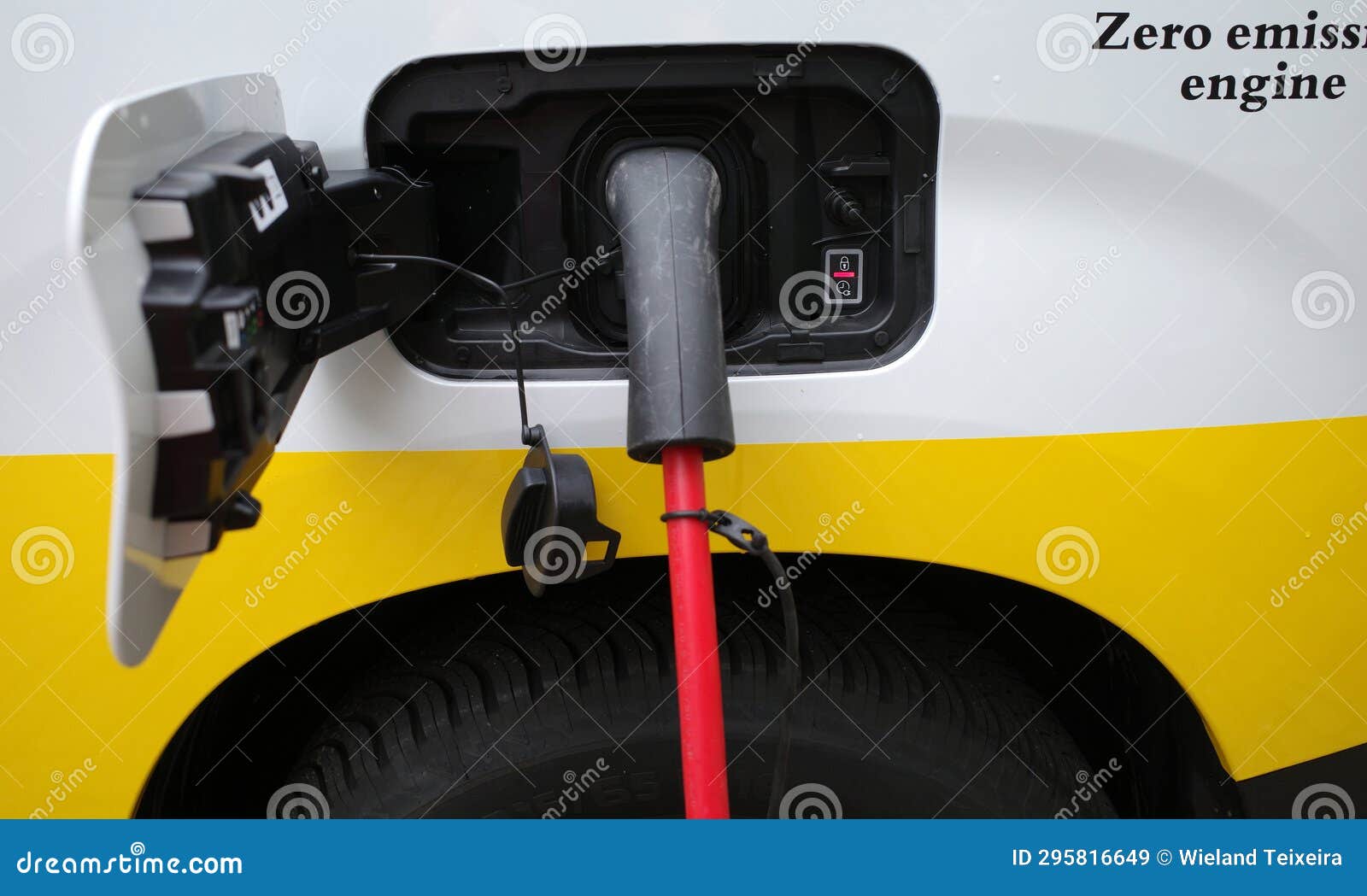 Loading Cable in a Zero Emission Car Stock Image - Image of ...