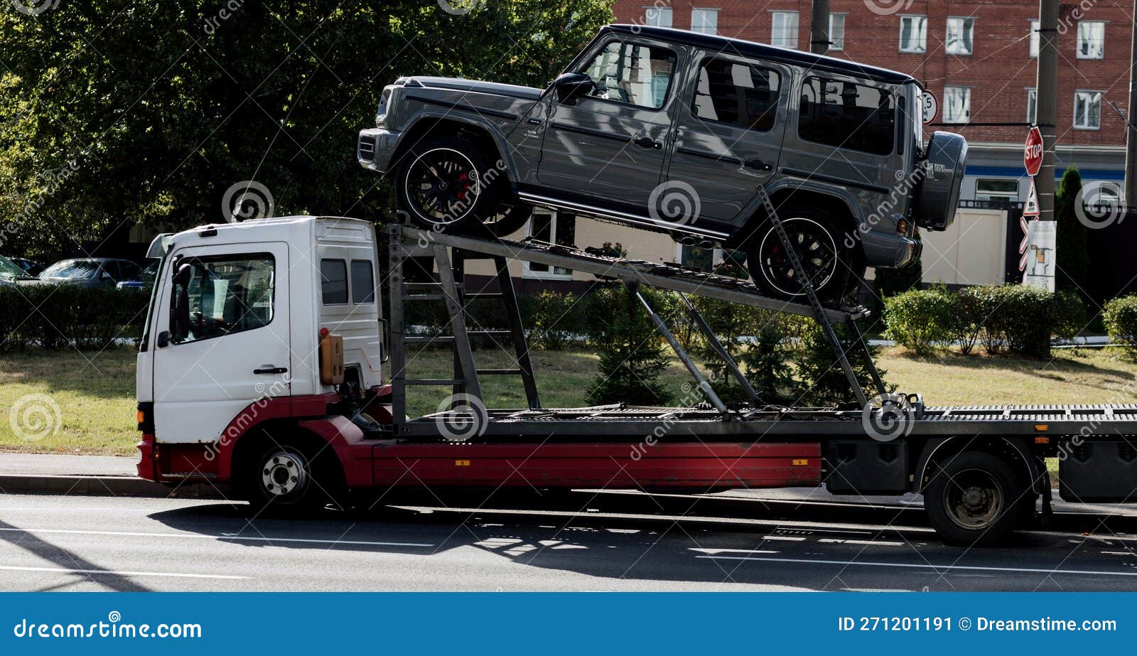 Loading Car for the Transportation Editorial Photo - Image of freight ...
