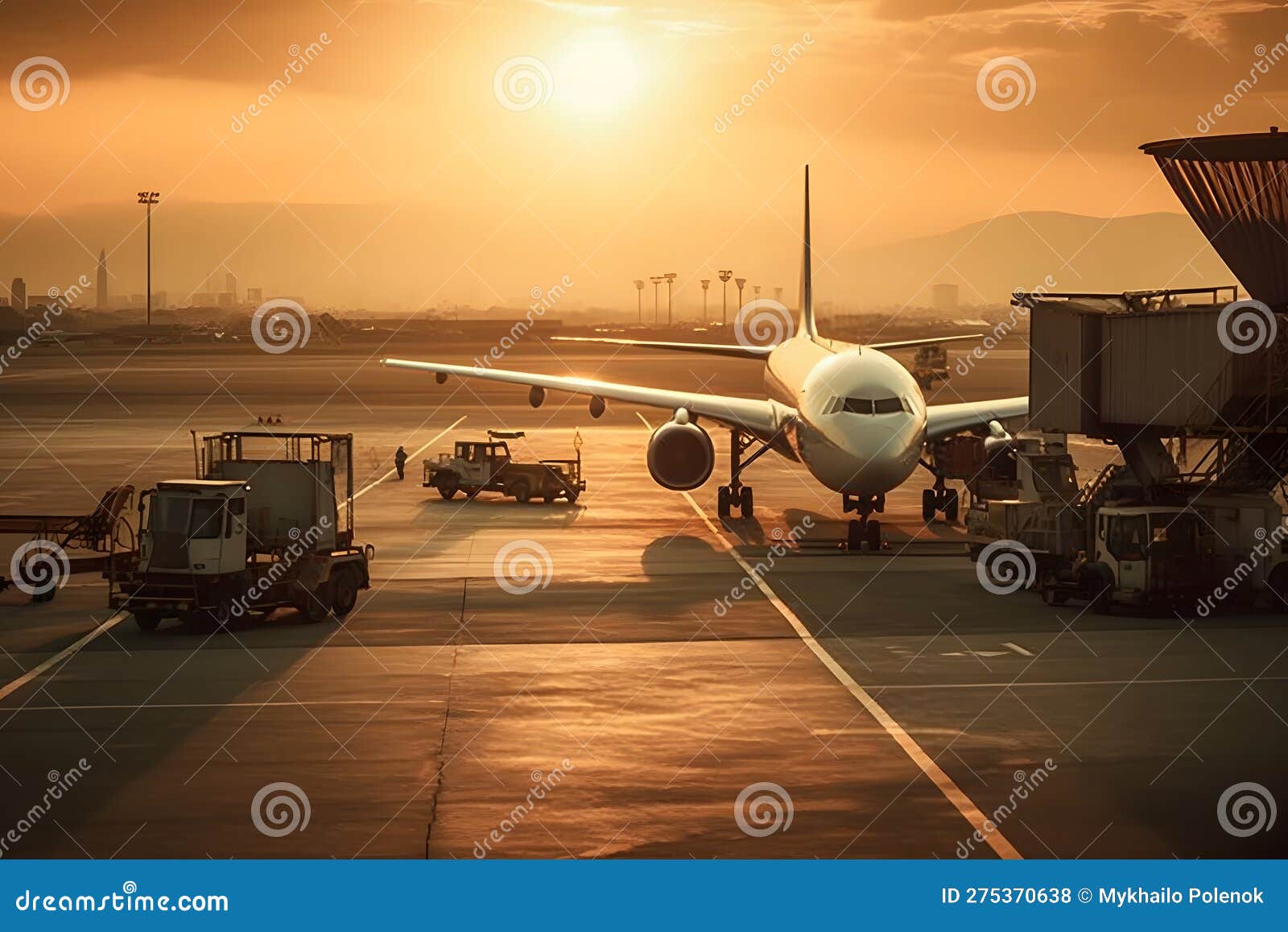 Loading Cargo Outside Cargo Plane. Neural Network AI Generated Stock ...