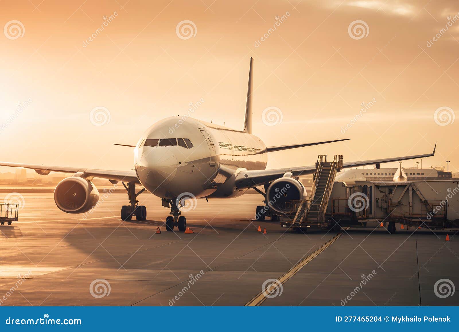 Loading Cargo Outside Cargo Plane. Neural Network AI Generated Stock ...