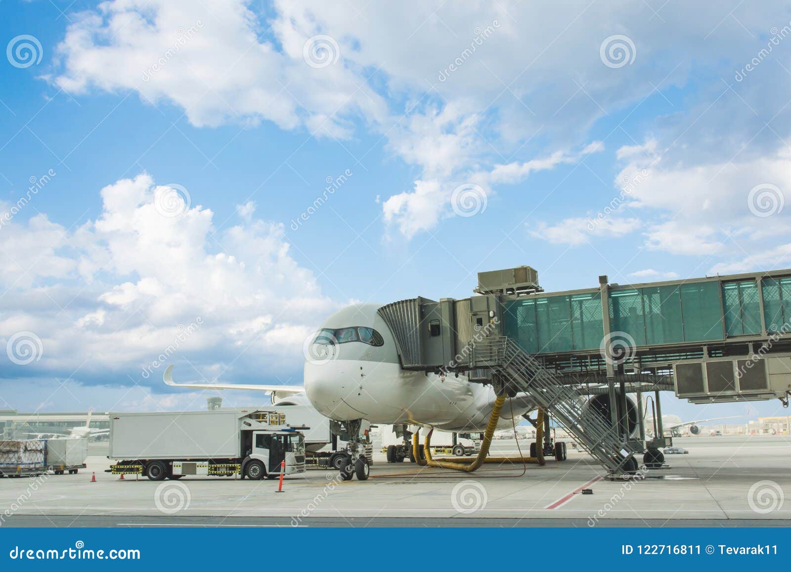 Loading Cargo on Plane in Airport. Cargo Plane Loading for Logistic and ...