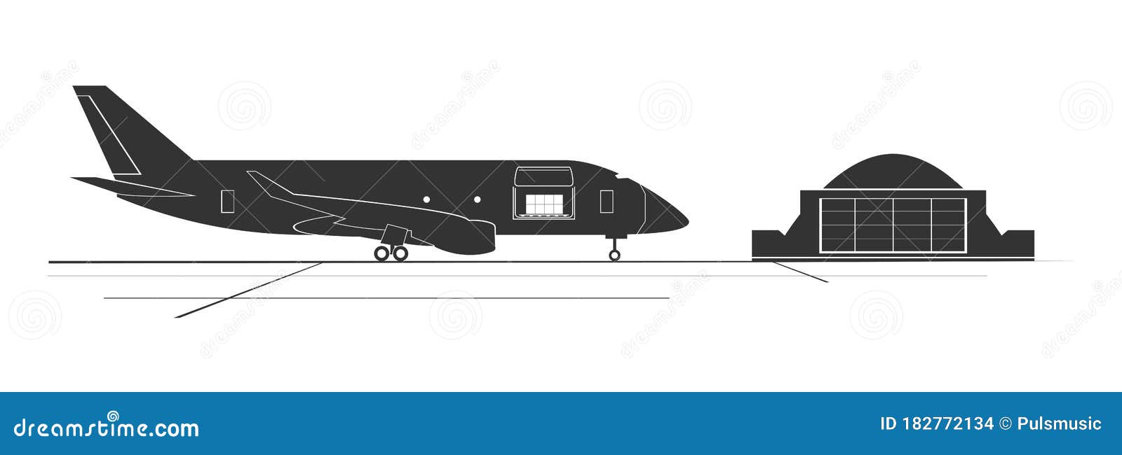 Loading Cargo on the Plane in Airport Stock Vector - Illustration of ...
