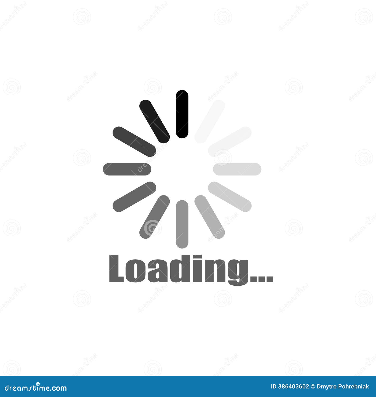 Loading Circle Simple Black Grey Icon. Vector Illustration ...