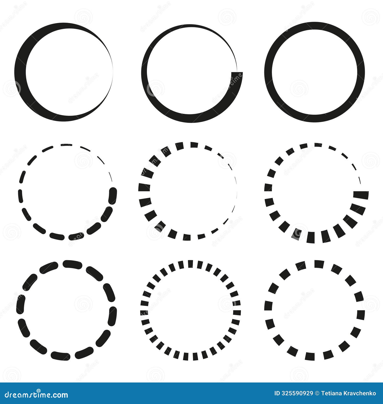 Dashed Loading In Progress Bar - Vector Illustration - Isolated On Blue ...