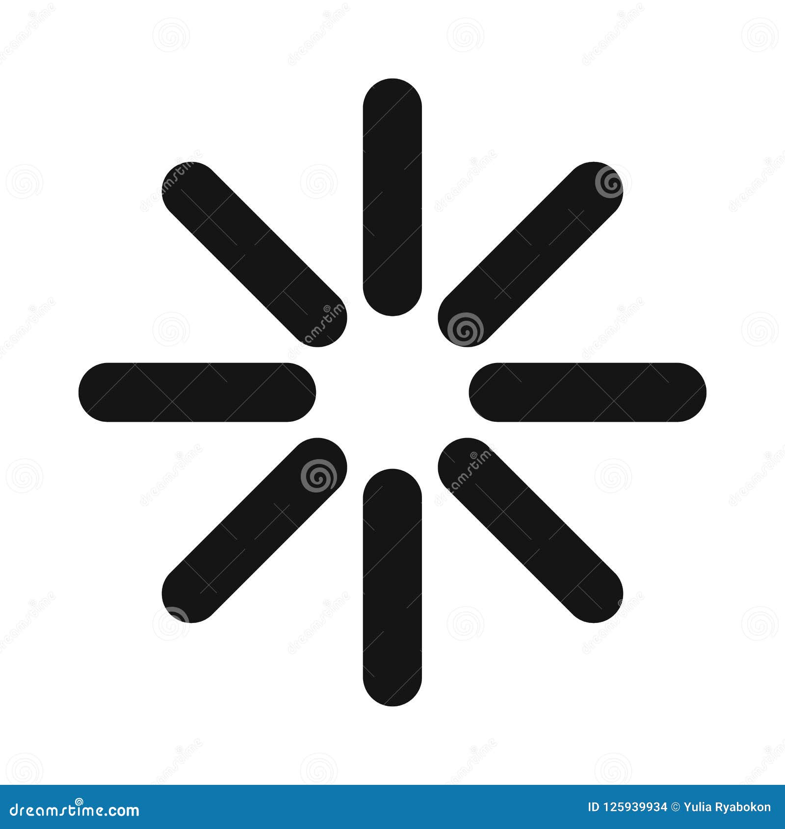 Loading Circle Sign Icon, Simple Style Stock Illustration ...