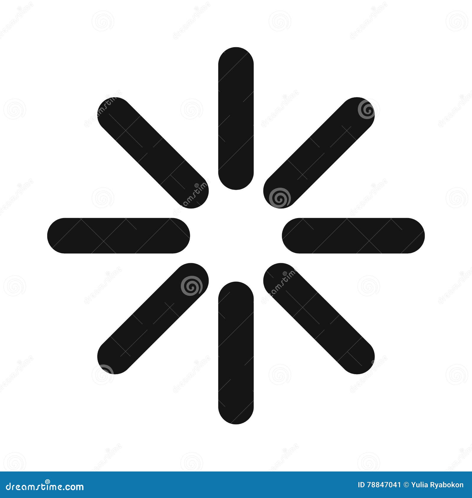 Loading Circle Sign Icon, Simple Style Stock Vector - Illustration of ...