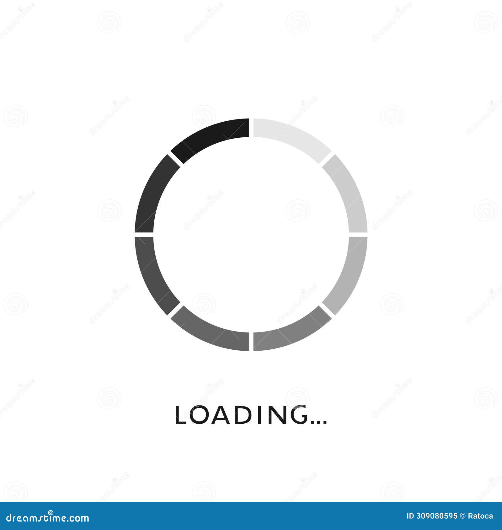 Loading circle symbol stock vector. Illustration of progress - 309080595