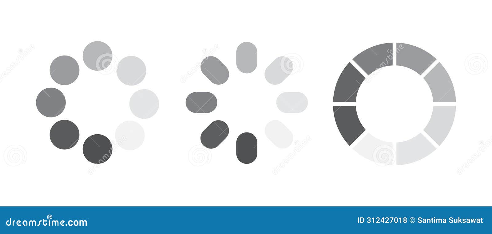 Loading Circles. Preloaders Vector Illustration Stock Vector ...