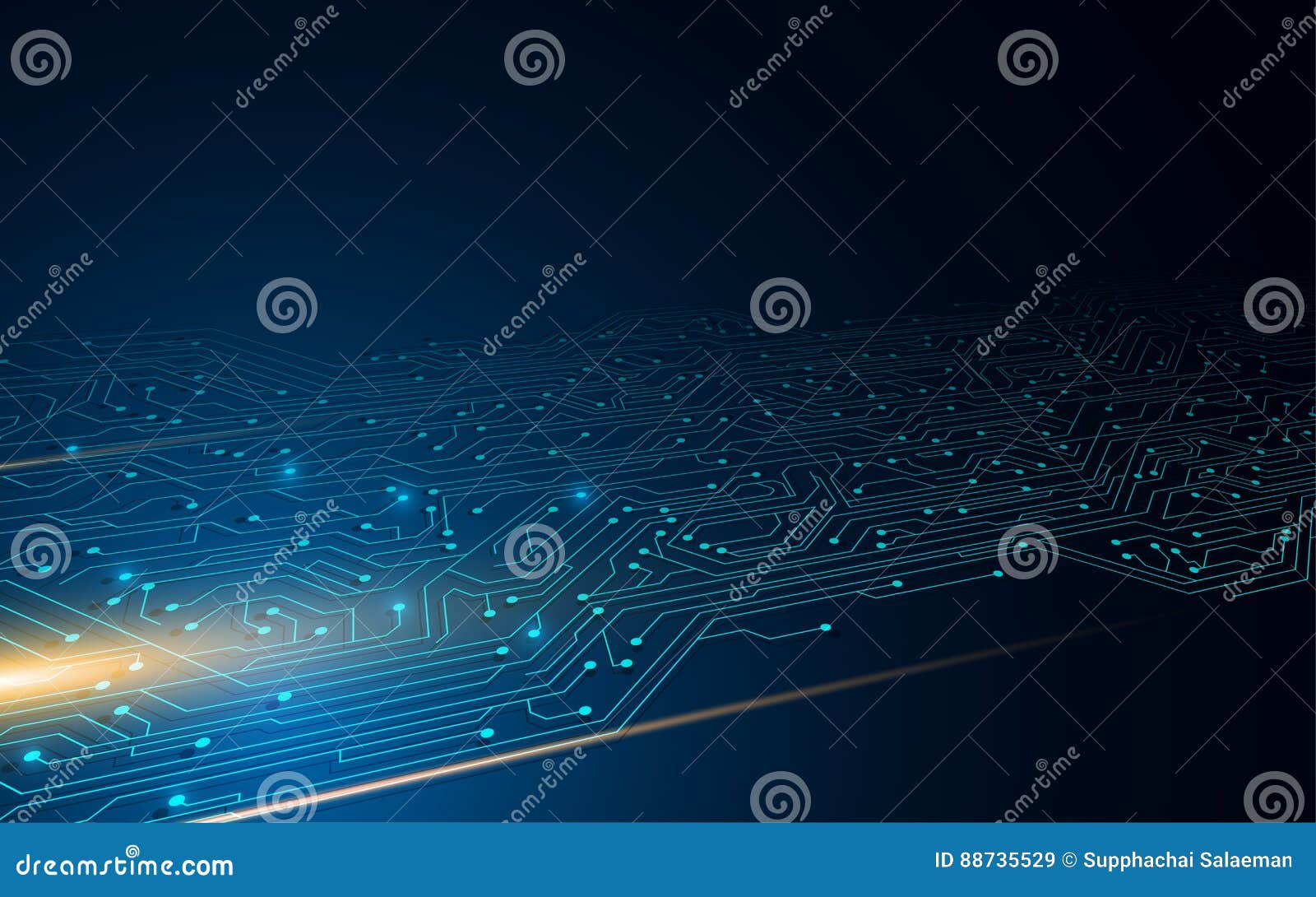 Loading Circuit Digital Technology Concept Background Stock Illustration - Illustration of ...