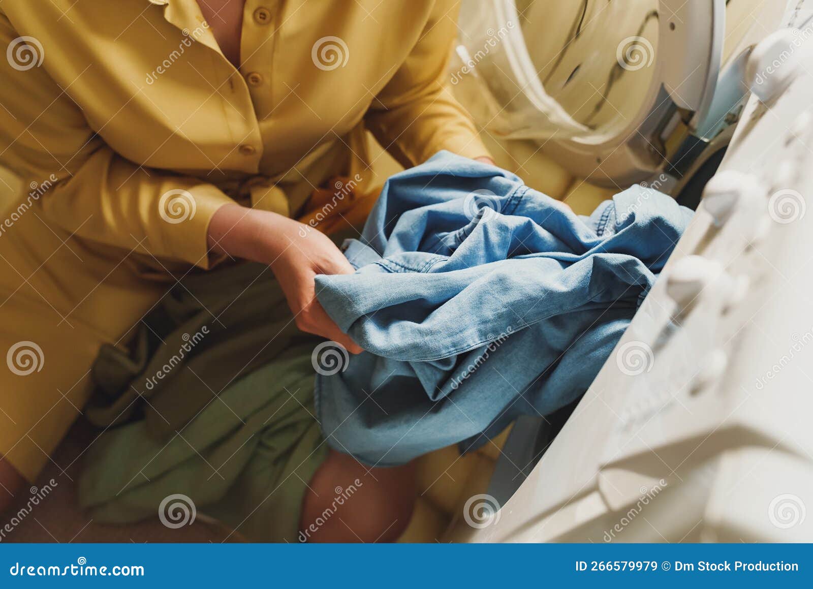 Loading Clothes into Washing Machine Stock Image - Image of automatic ...