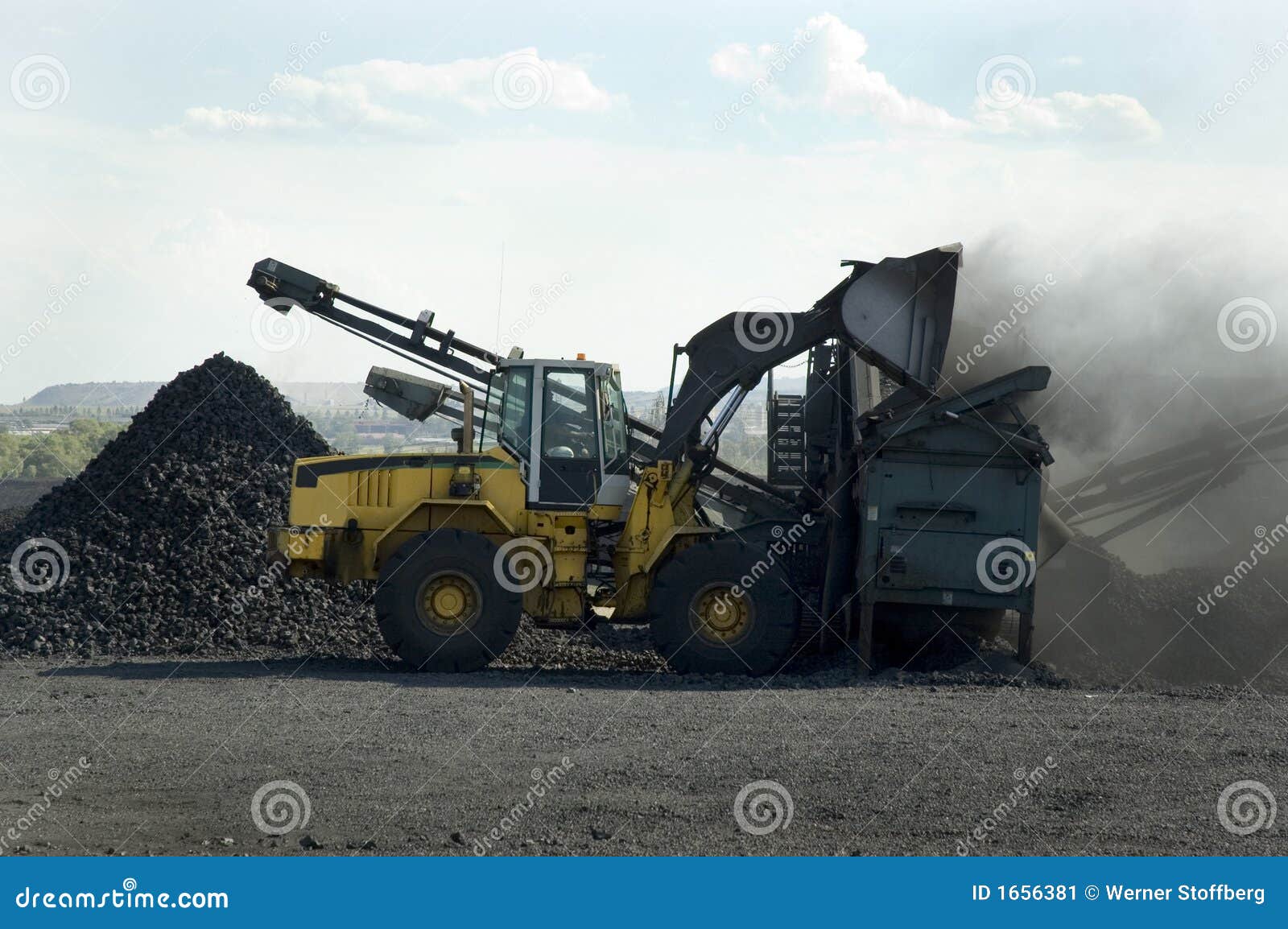 Loading Coal stock image. Image of industrial, tractor - 1656381