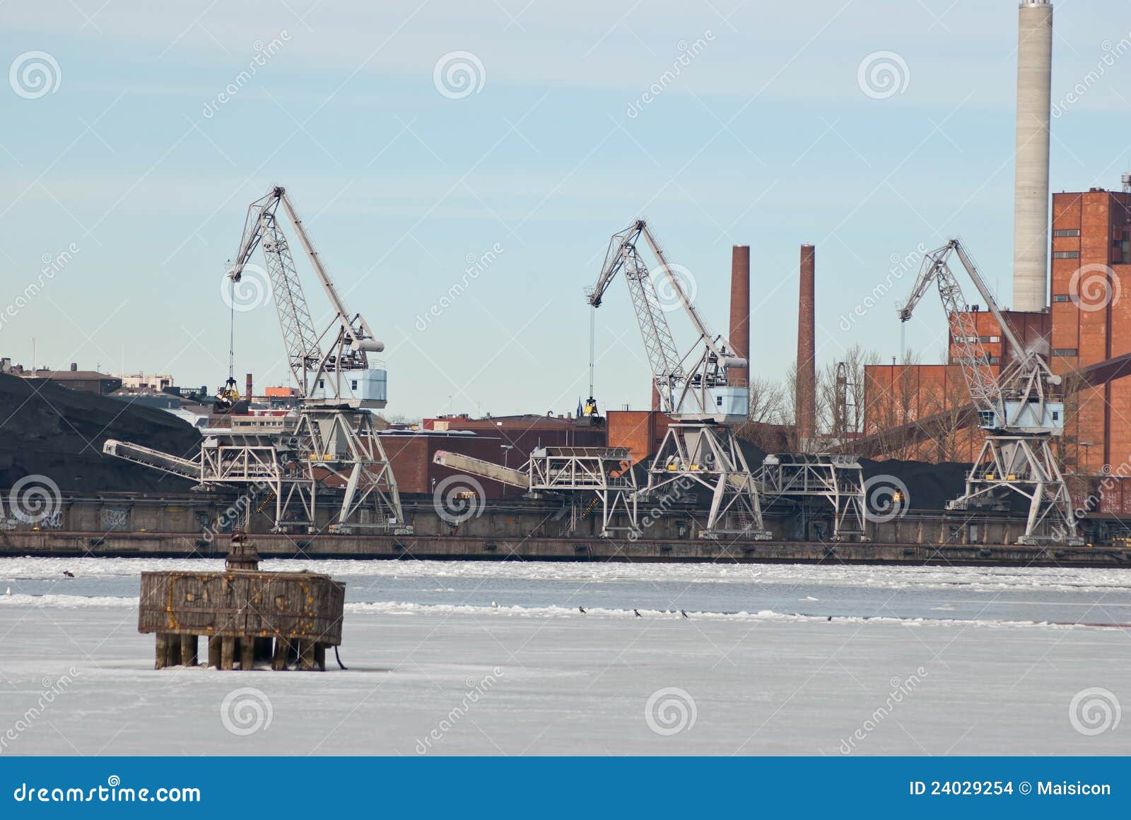 Loading of Coal in the Port. Stock Photo - Image of nautical, download ...