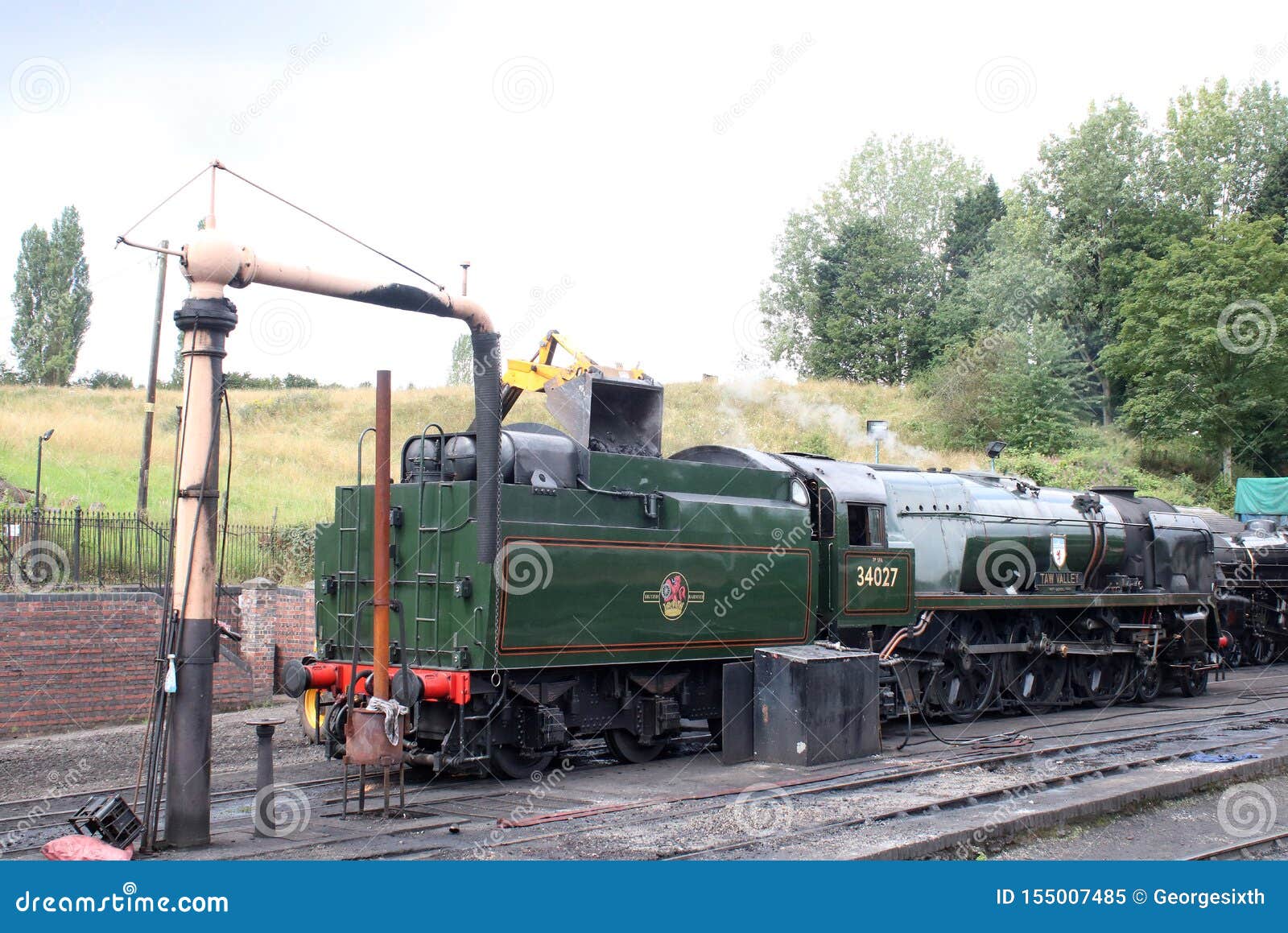 Loading Coal into Tender of Steam Locomotive Editorial Image - Image of ...