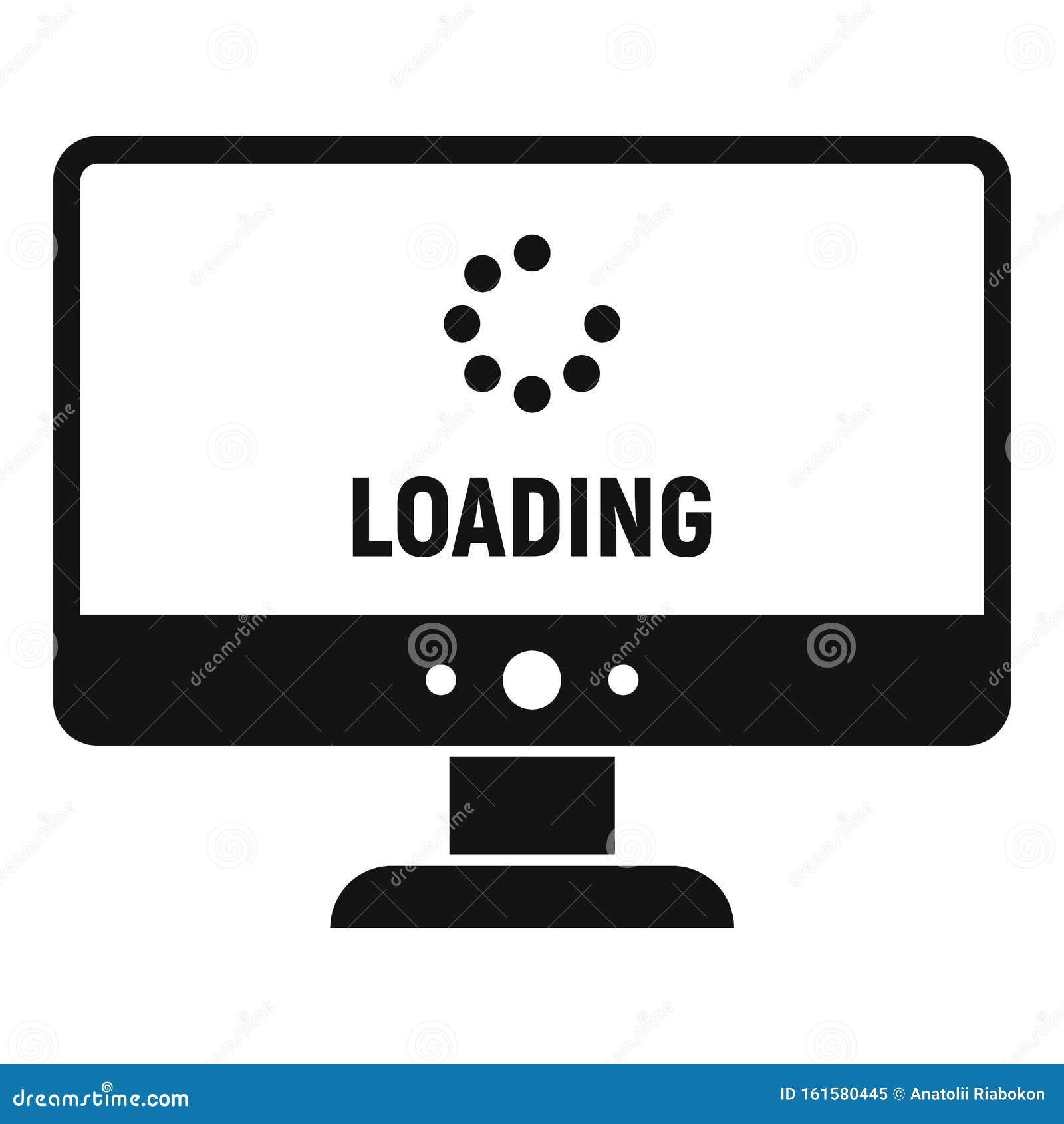 Loading Computer Update Icon, Simple Style Stock Vector - Illustration ...