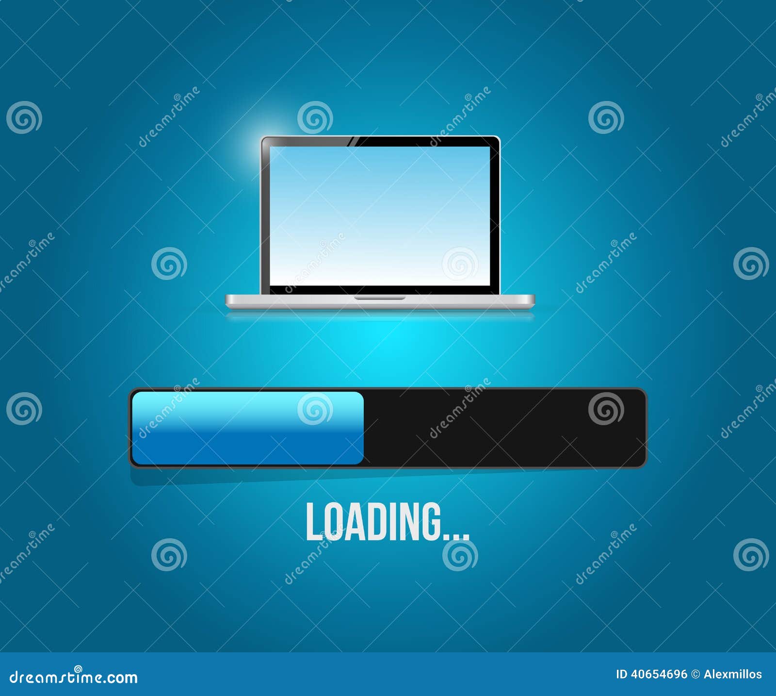 Loading Computer Updates Illustration Stock Illustration - Illustration ...