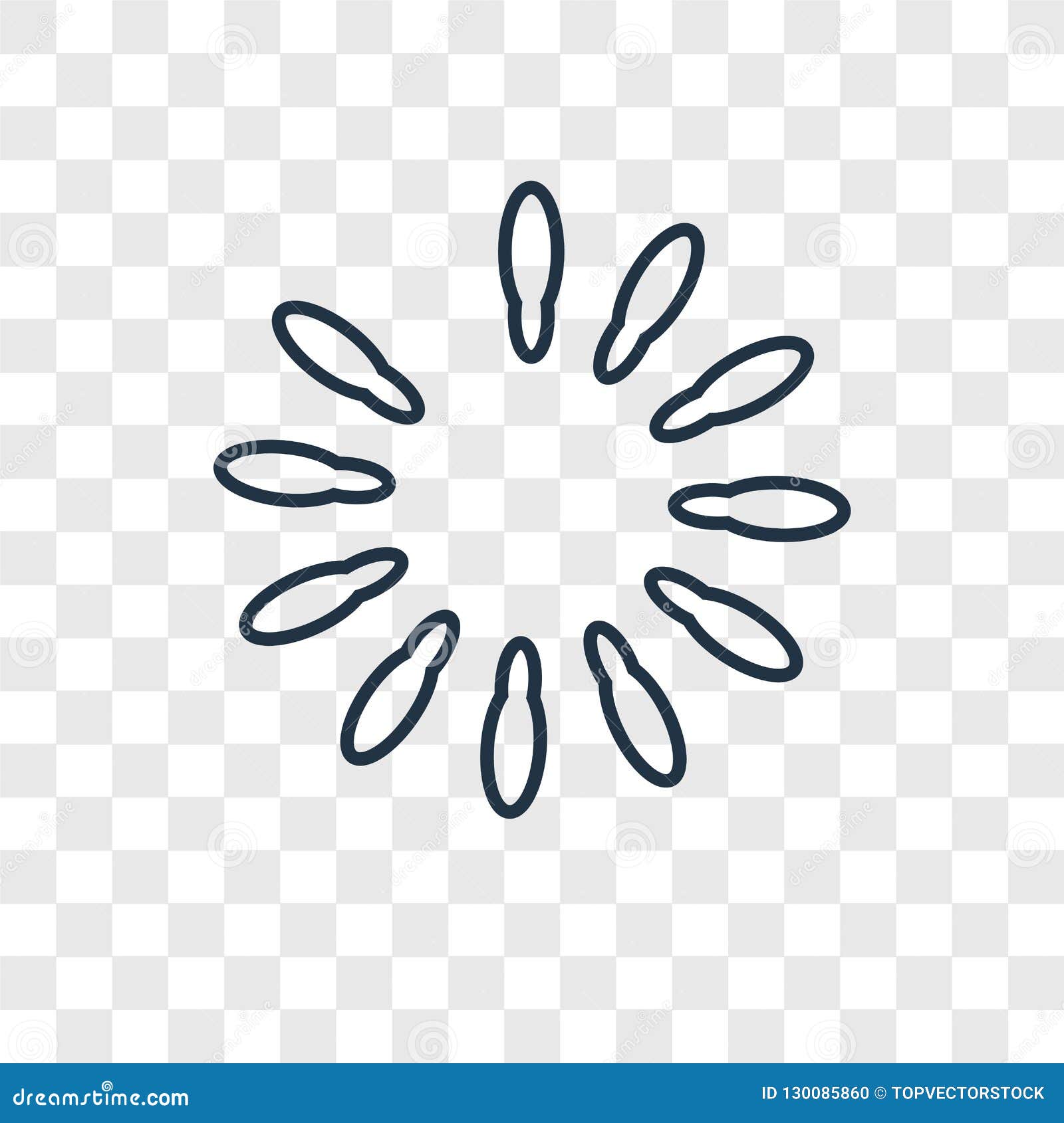 Loading Concept Vector Linear Icon Isolated on Transparent Background ...