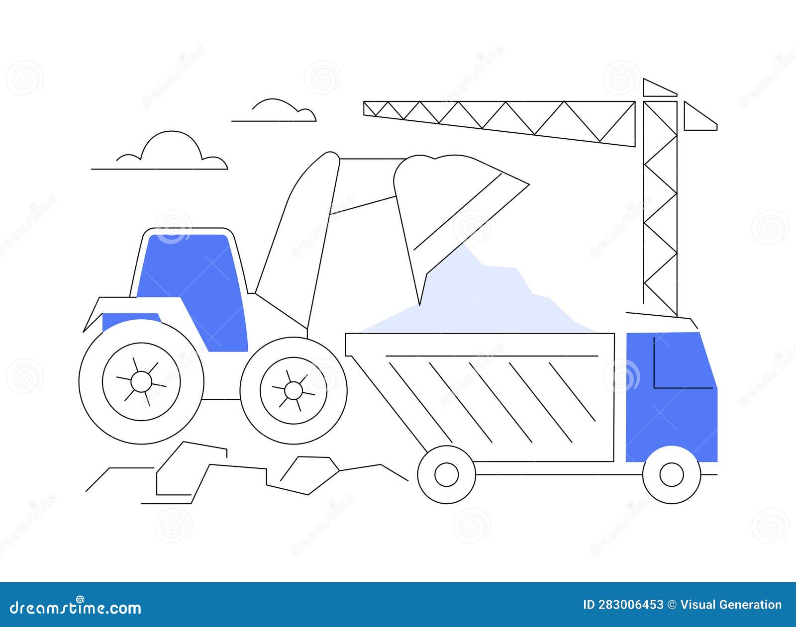 Loading Construction Materials Abstract Concept Vector Illustration ...