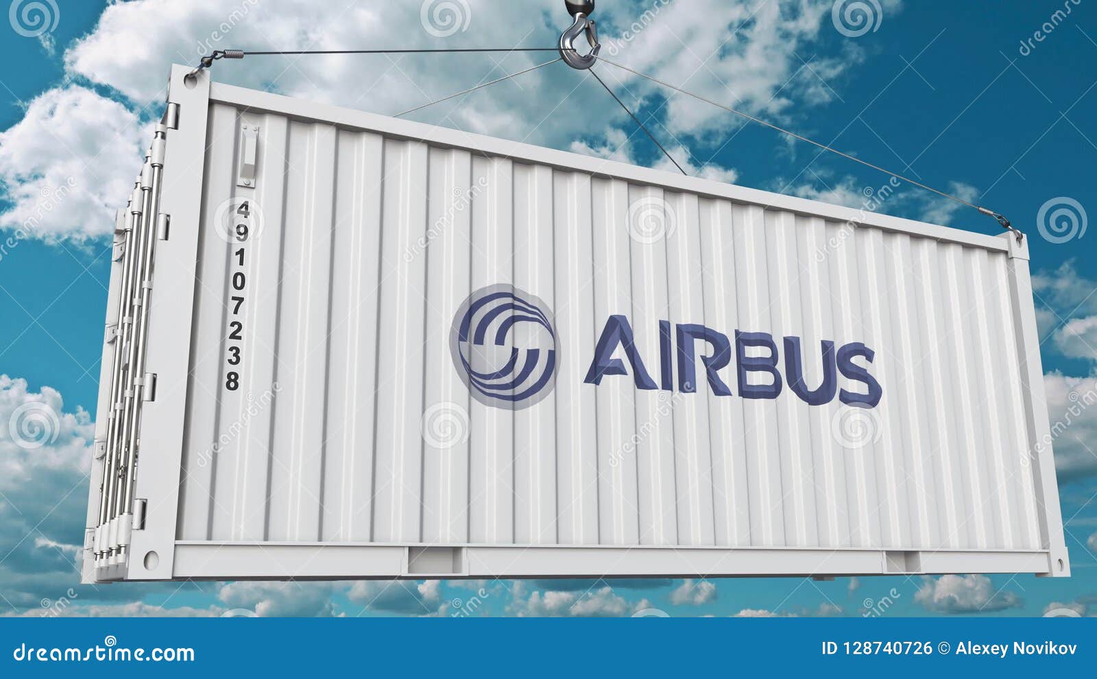 Airbus Logo on an Industrial Container. Editorial 3D Rendering ...