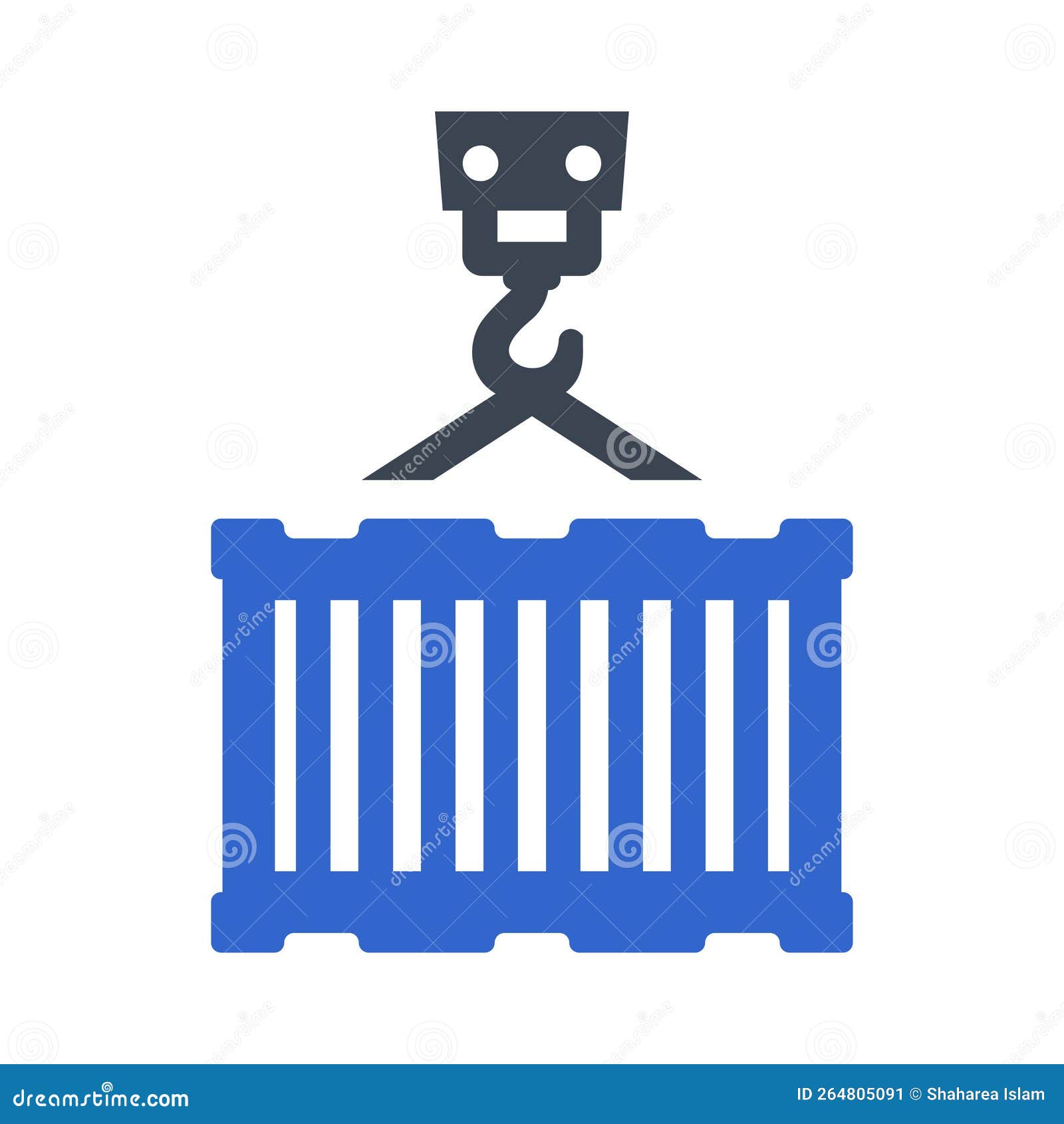 Loading container icon stock vector. Illustration of shipping - 264805091