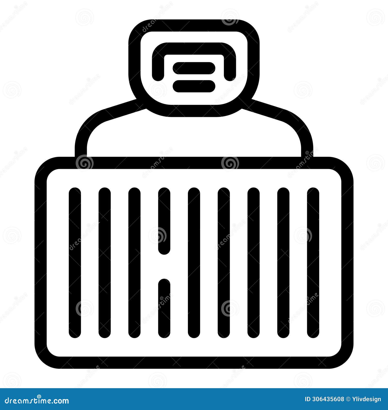 Loading Container Icon Outline Vector. Receptacle Gear Stock Vector ...