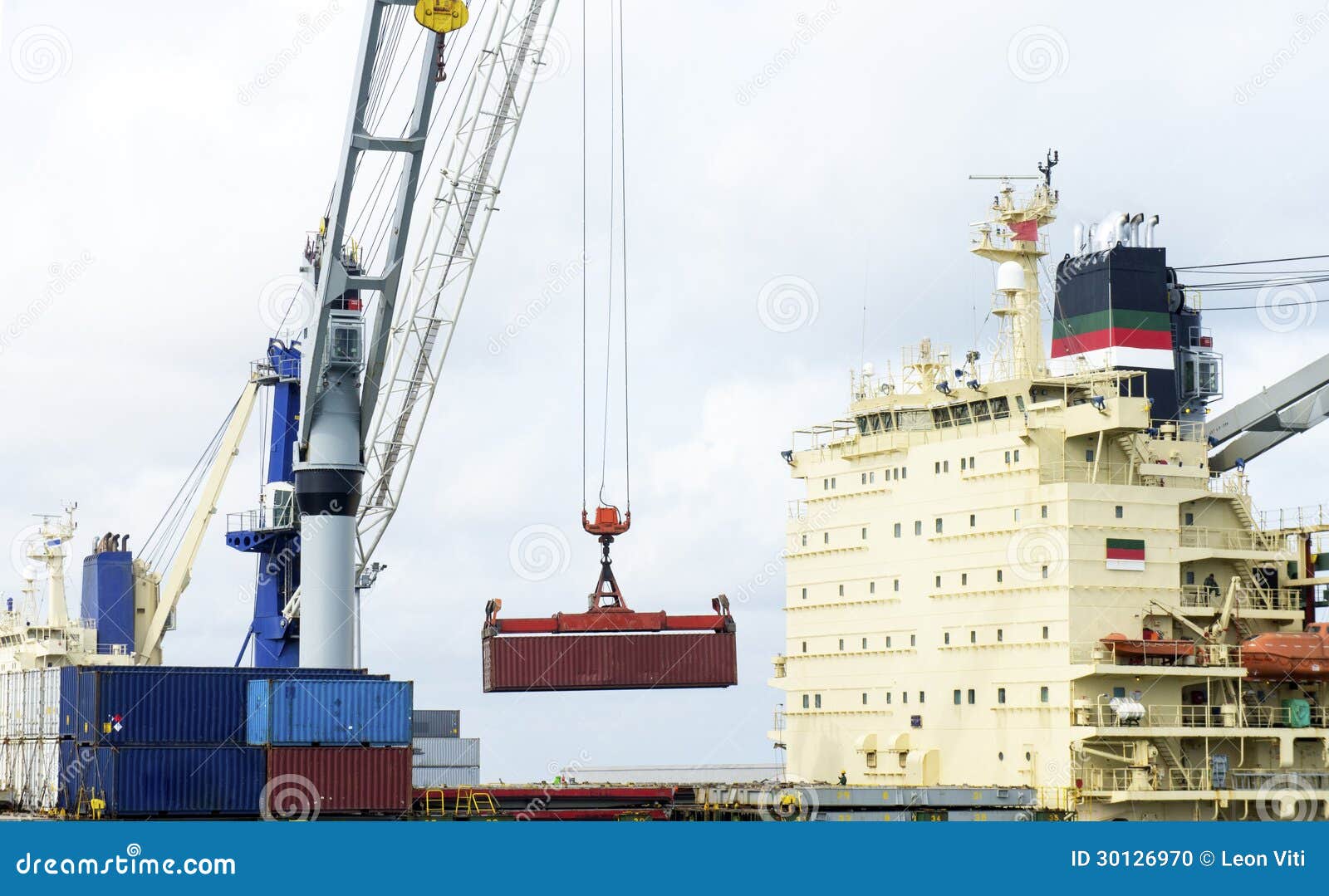 Container ship stock photo. Image of harbor, ship, horizontal - 30126970