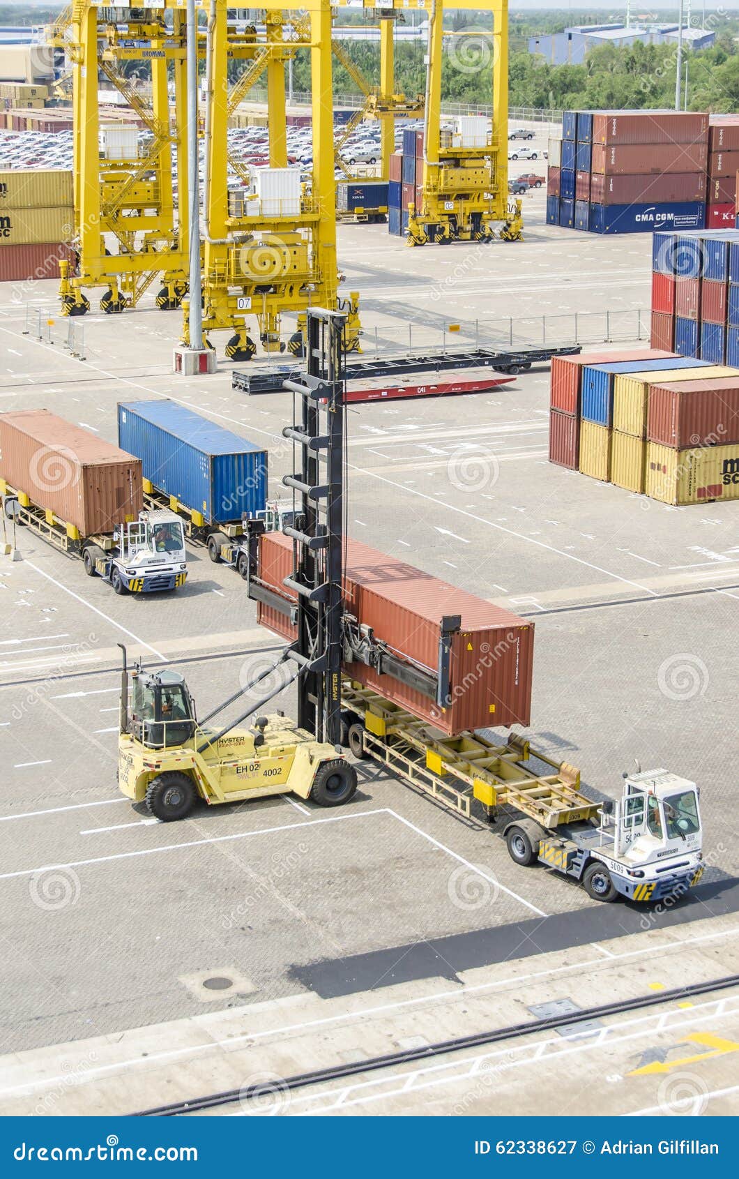Loading Container on Trailer Editorial Photography - Image of trailer ...