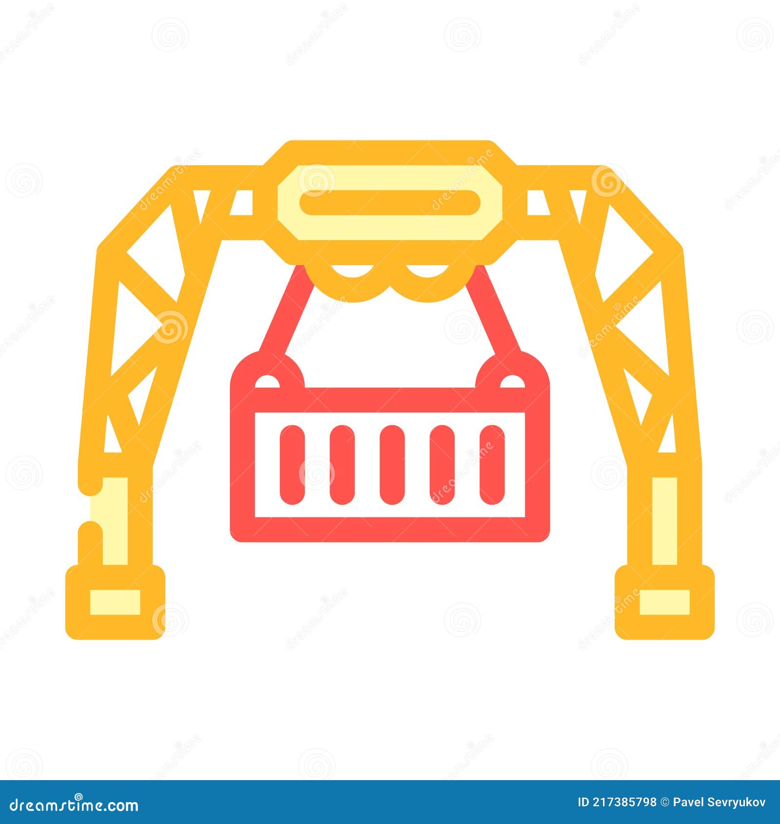 Loading Container Wholesale Color Icon Vector Illustration Stock Vector ...