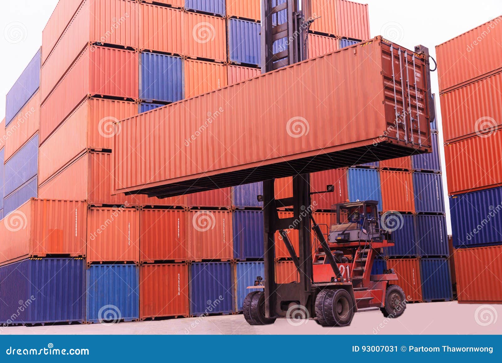 Loading Containers Box, Container Cargo Freight Ship for Logistic ...