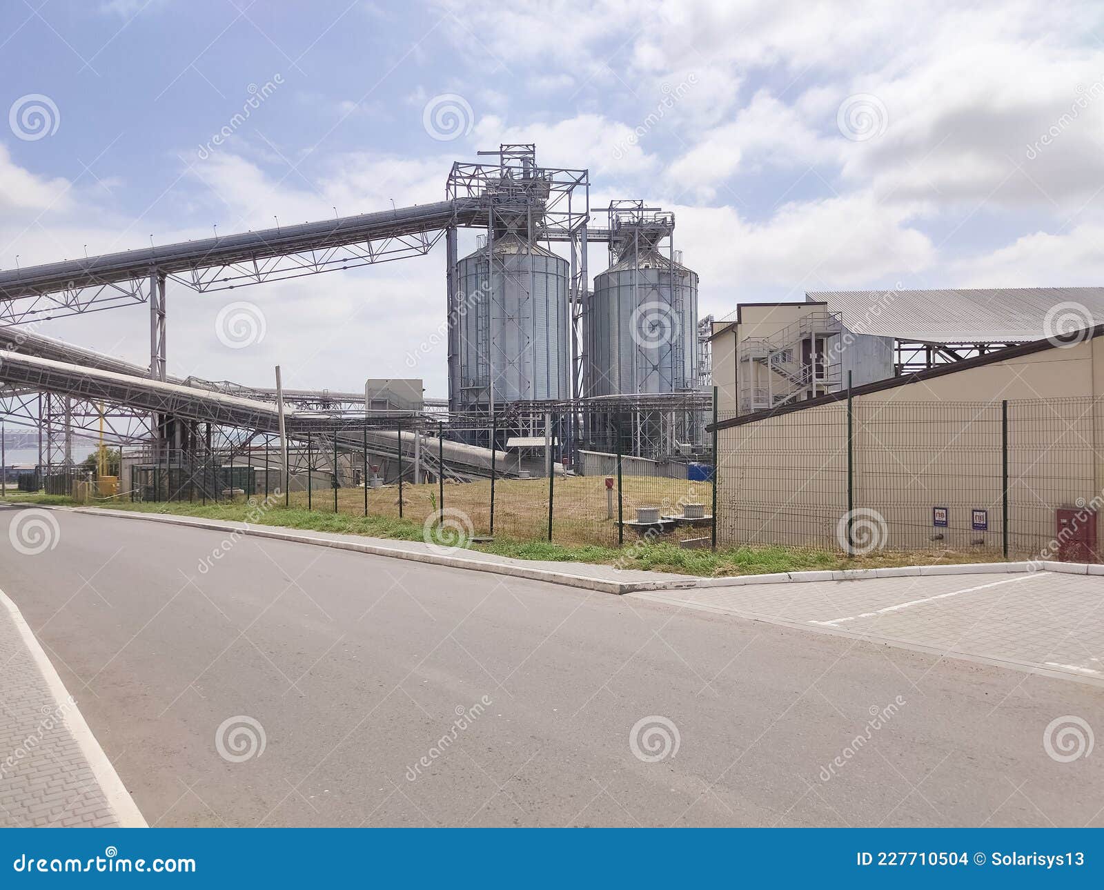 Loading Corn for Storage at a Grain Elevator Stock Photo - Image of ...