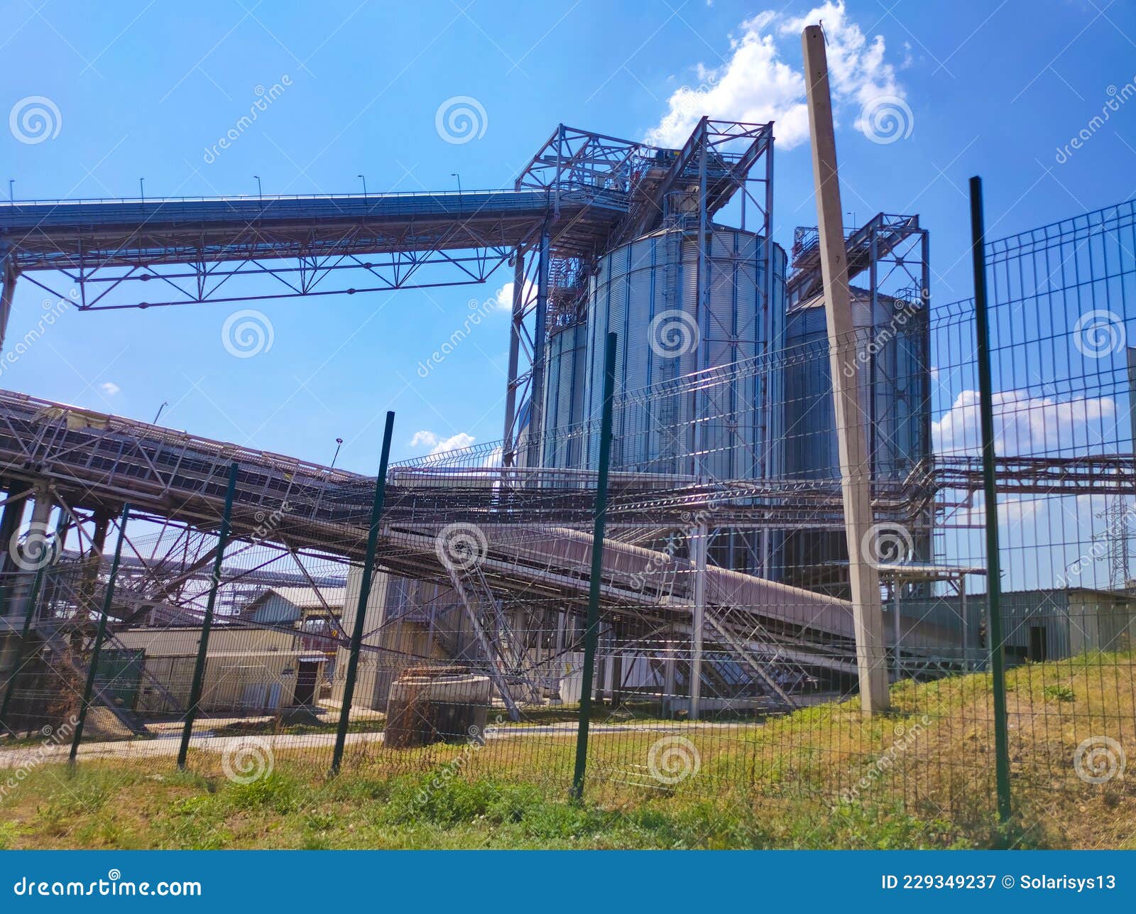 Loading Corn for Storage at a Grain Elevator Stock Image - Image of ...